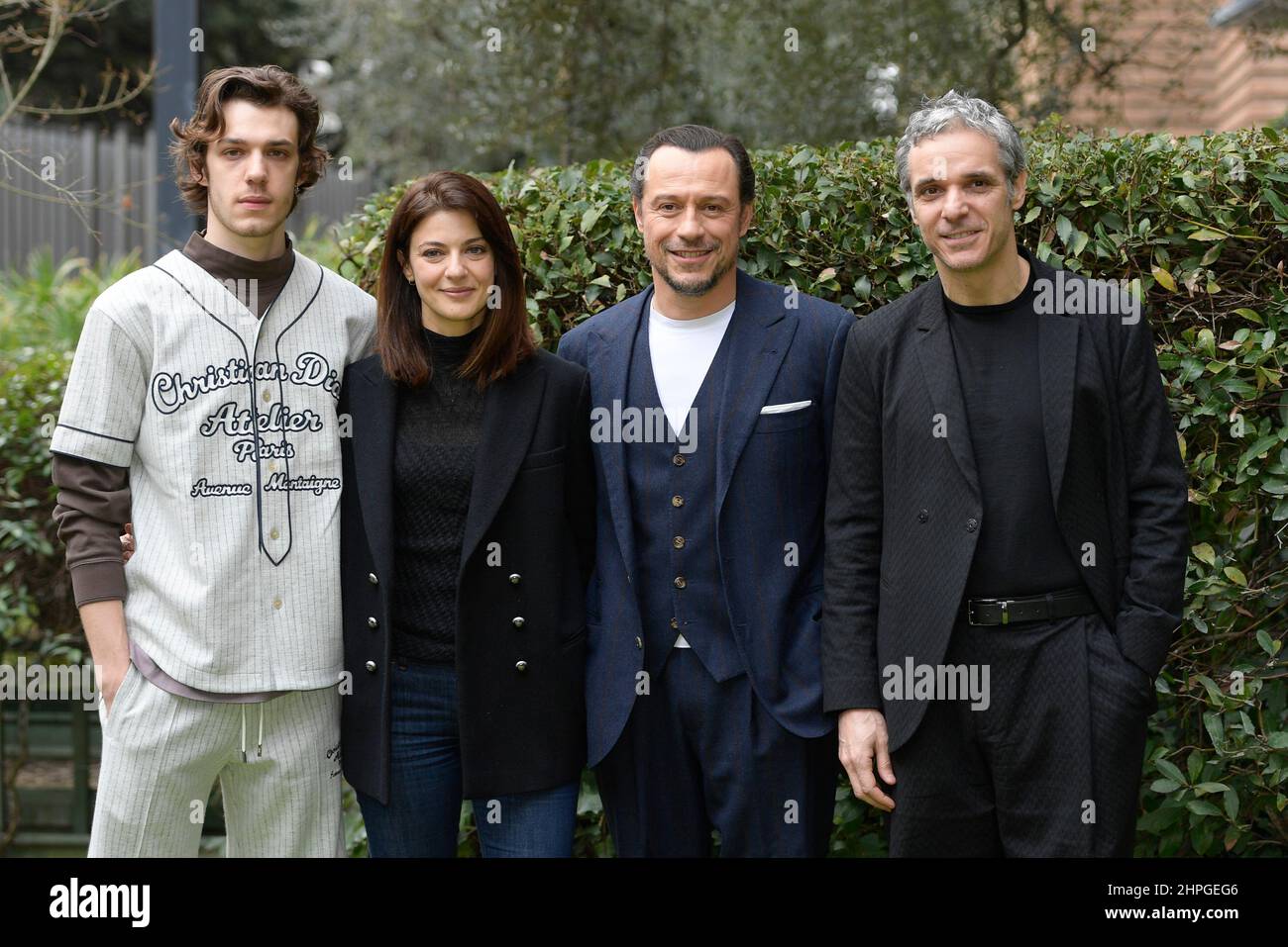 Rome, Italy. 21st Feb, 2022. From (L to R) Matteo Oscar Giuggioli ...