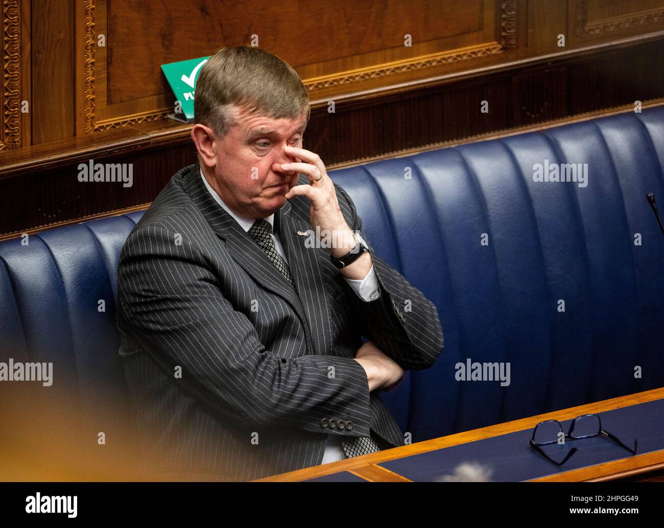 DUP MLA Mervyn Storey in the Northern Ireland Assembly chamber at ...
