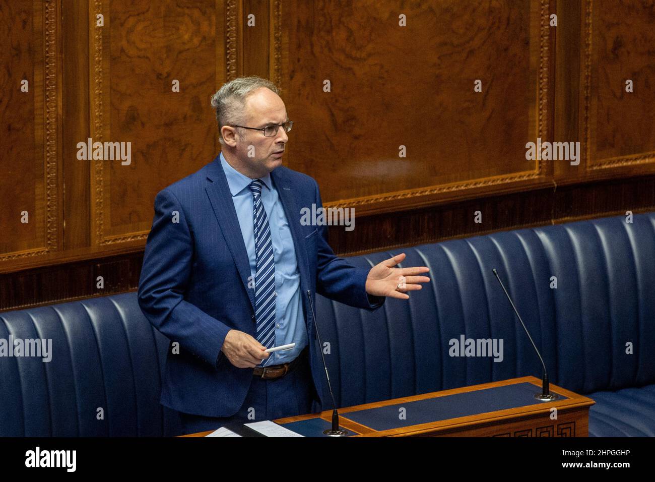 Independent Unionist MLA Alex Easton speaking in the Northern Ireland ...