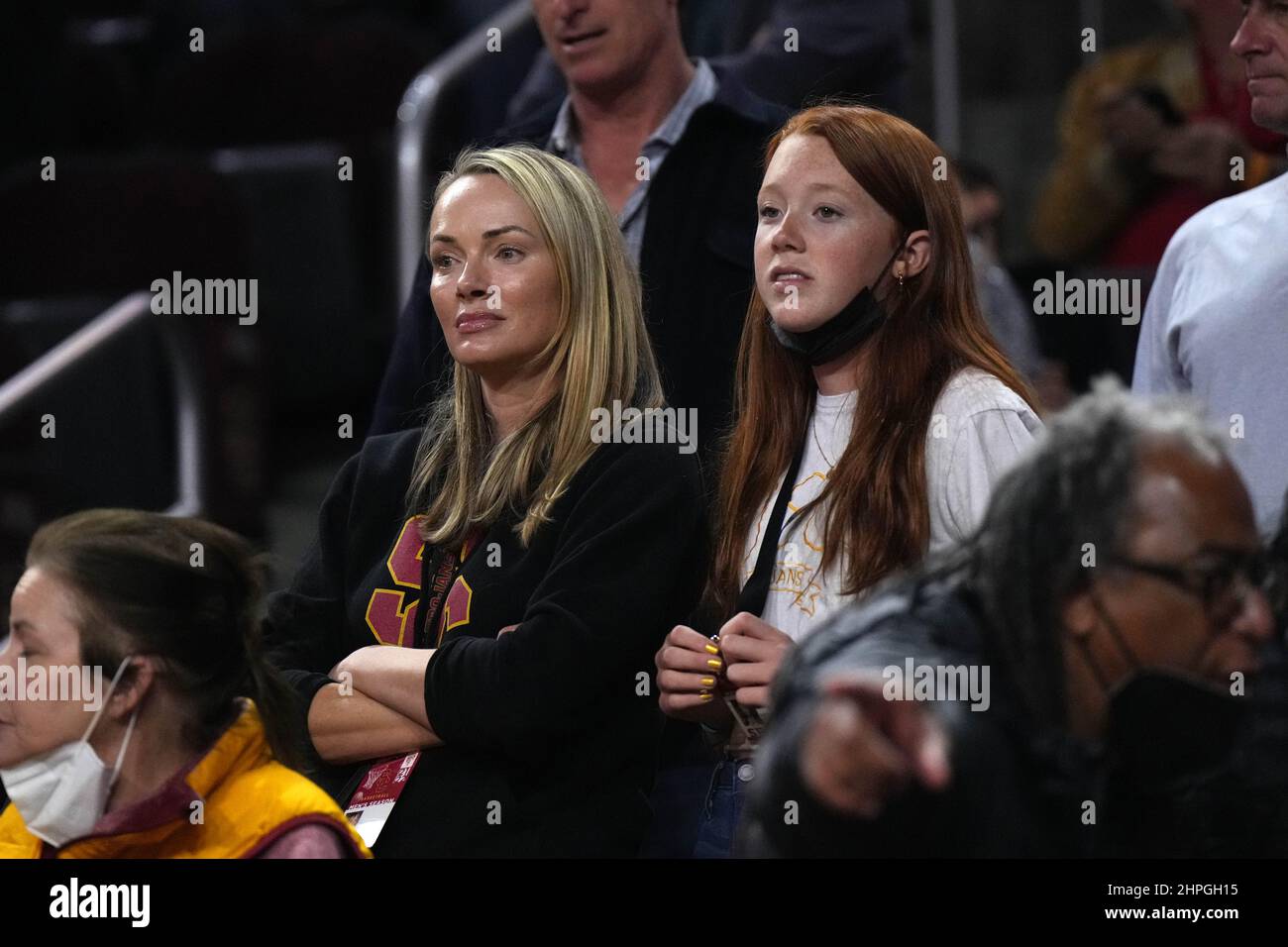Los Angeles, United States. 20th Feb, 2022. Amanda Enfield (left) and ...