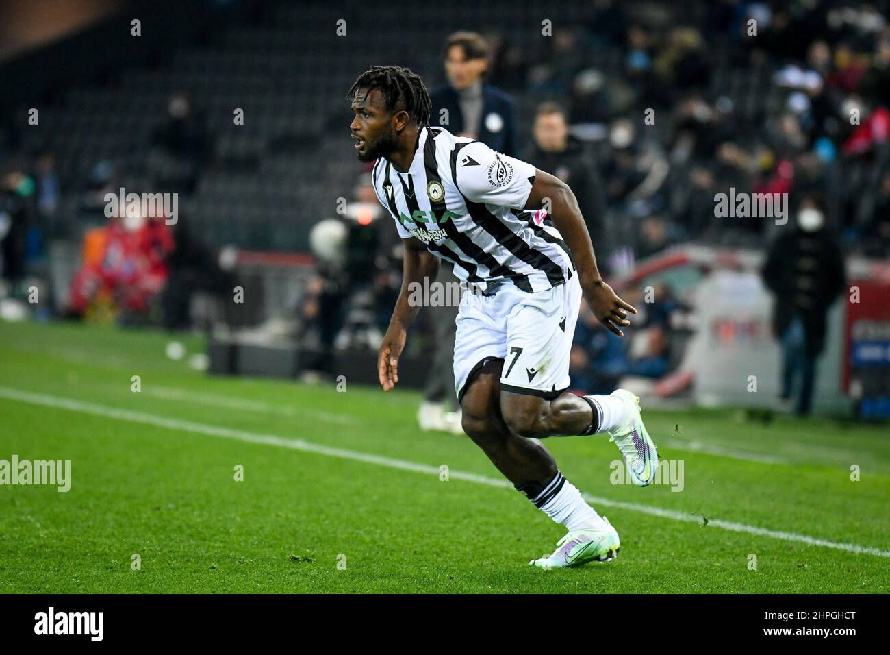 Udine, Italy. 20th Feb, 2022. Udinese's Isaac Success portrait during ...