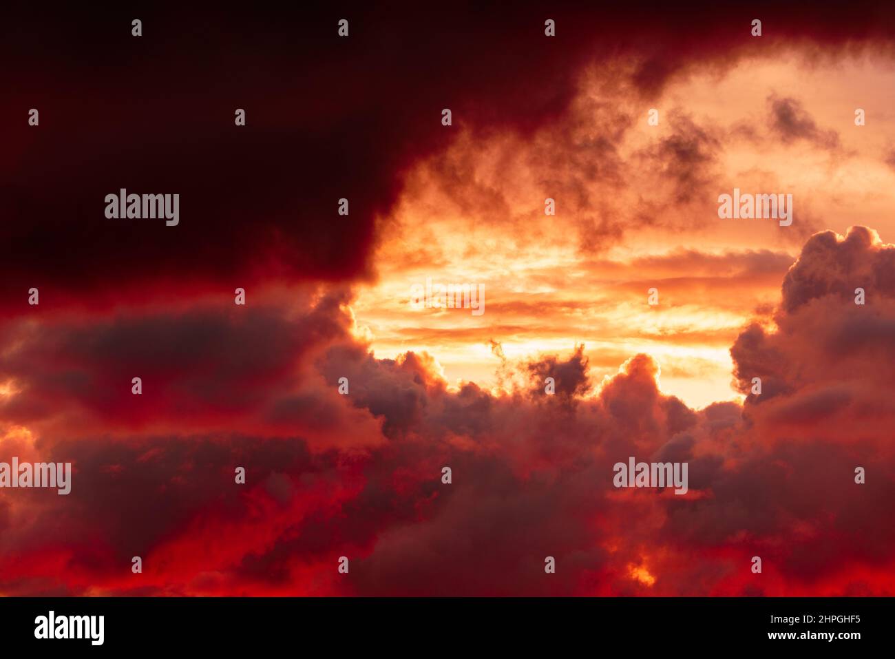 Dramatic sunset sky landscape background Stock Photo - Alamy
