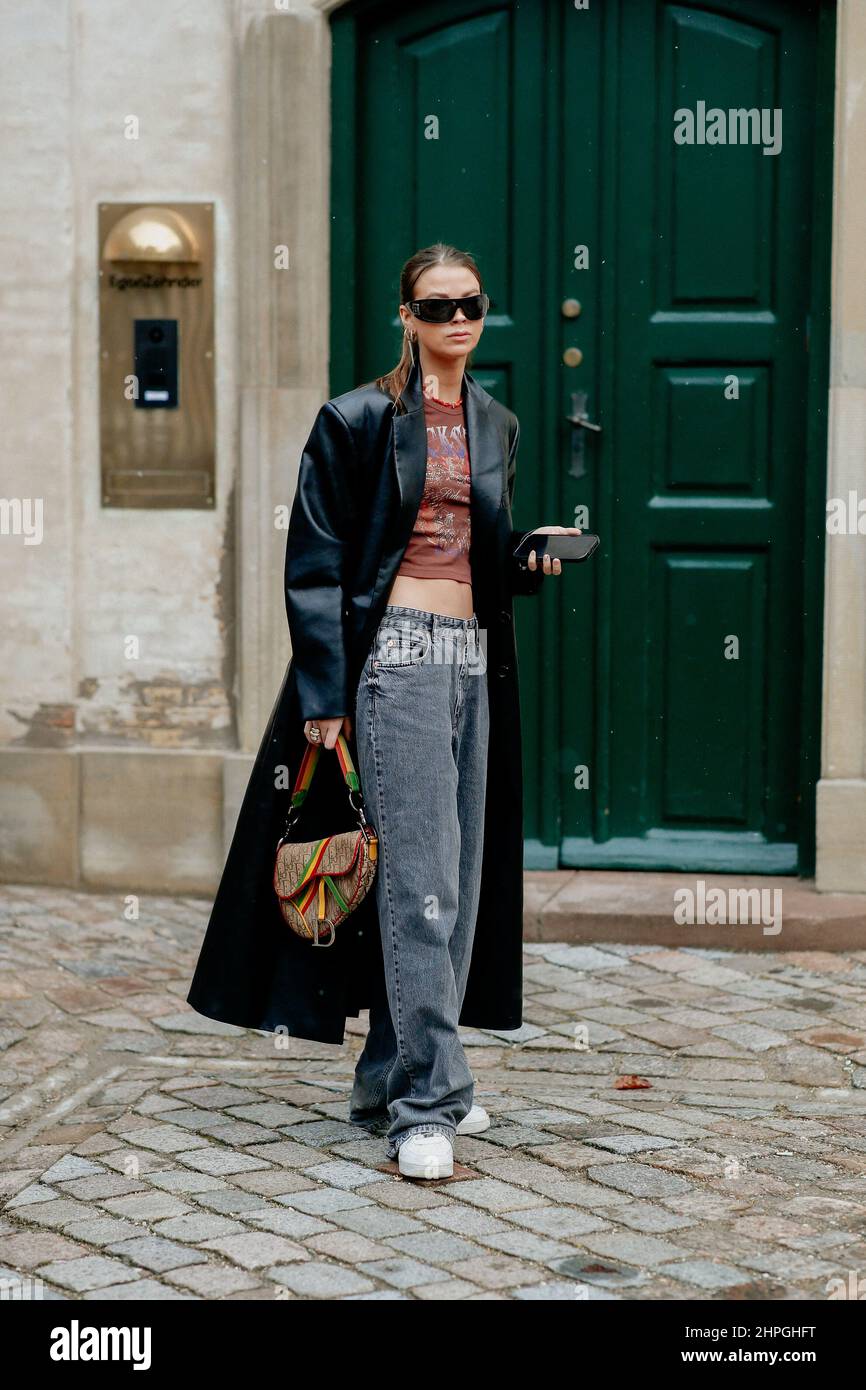 Street style, Anna Winck arriving at Copenhagen Fashion week Fall ...