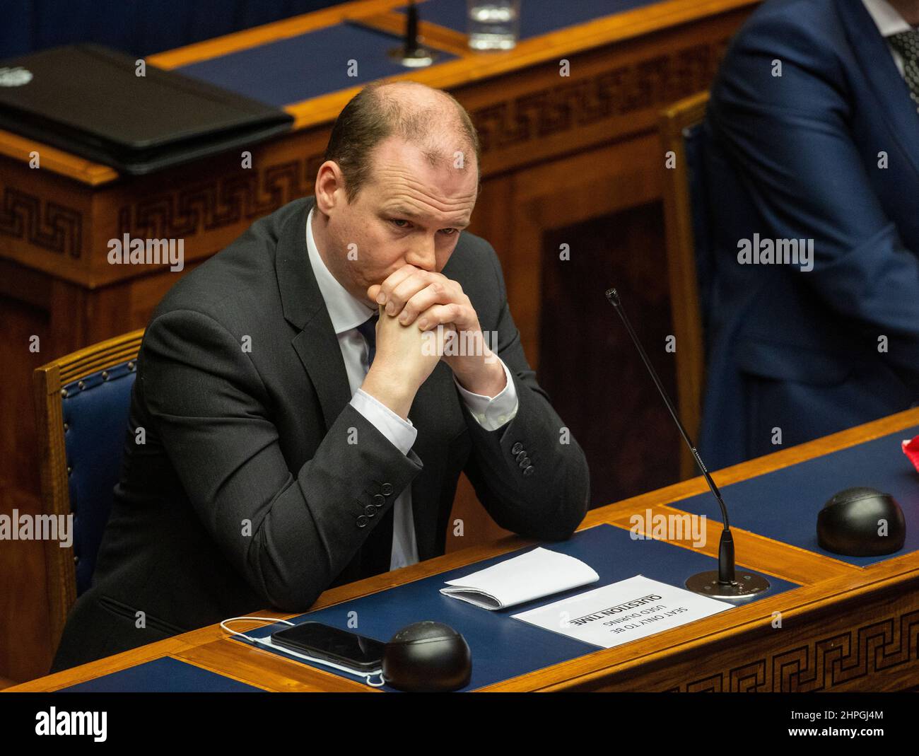 DUP MLA Gordon Lyons in the Northern Ireland Assembly chamber at ...