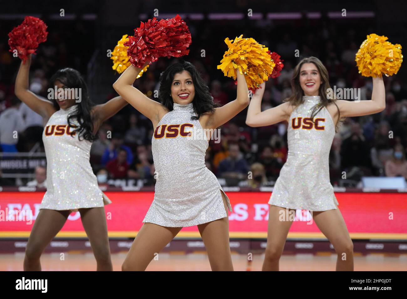 Southern California Trojans song girls cheerleaders perform during an ...