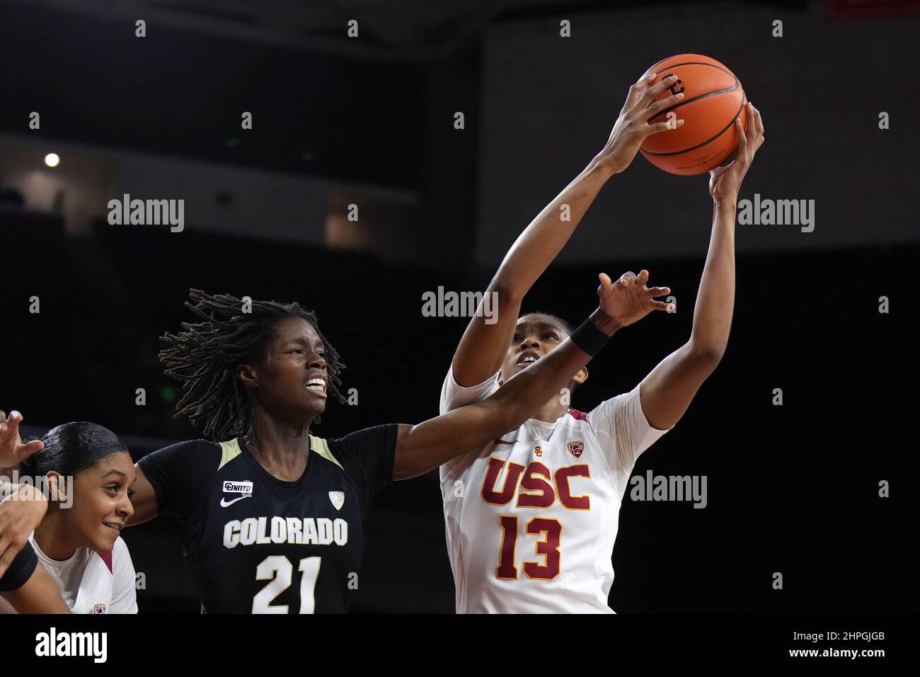 Southern California Trojans guard Rayah Marshall (13) and Colorado ...