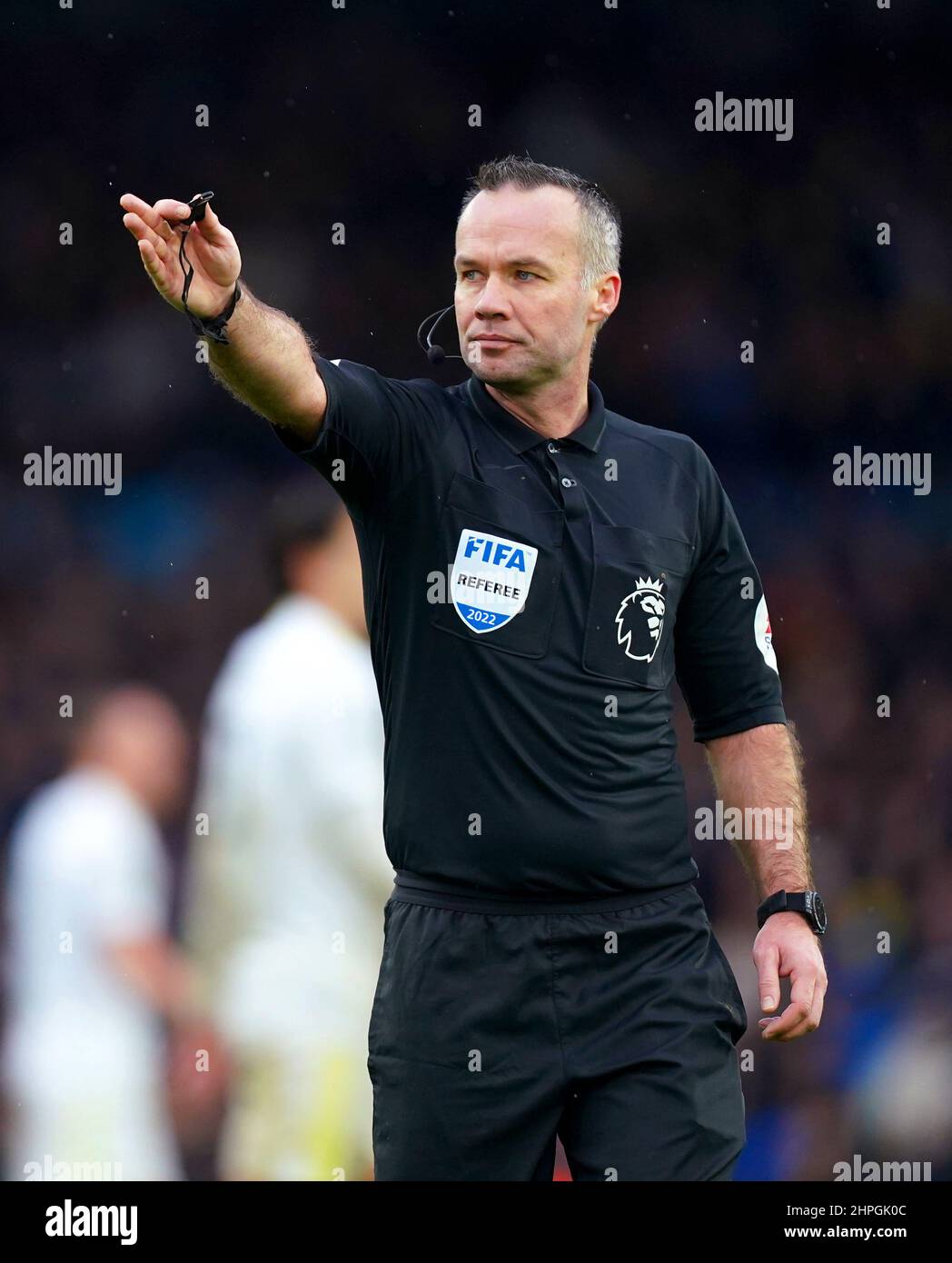 Referee Paul Tierney during the Premier League match at Elland Road ...