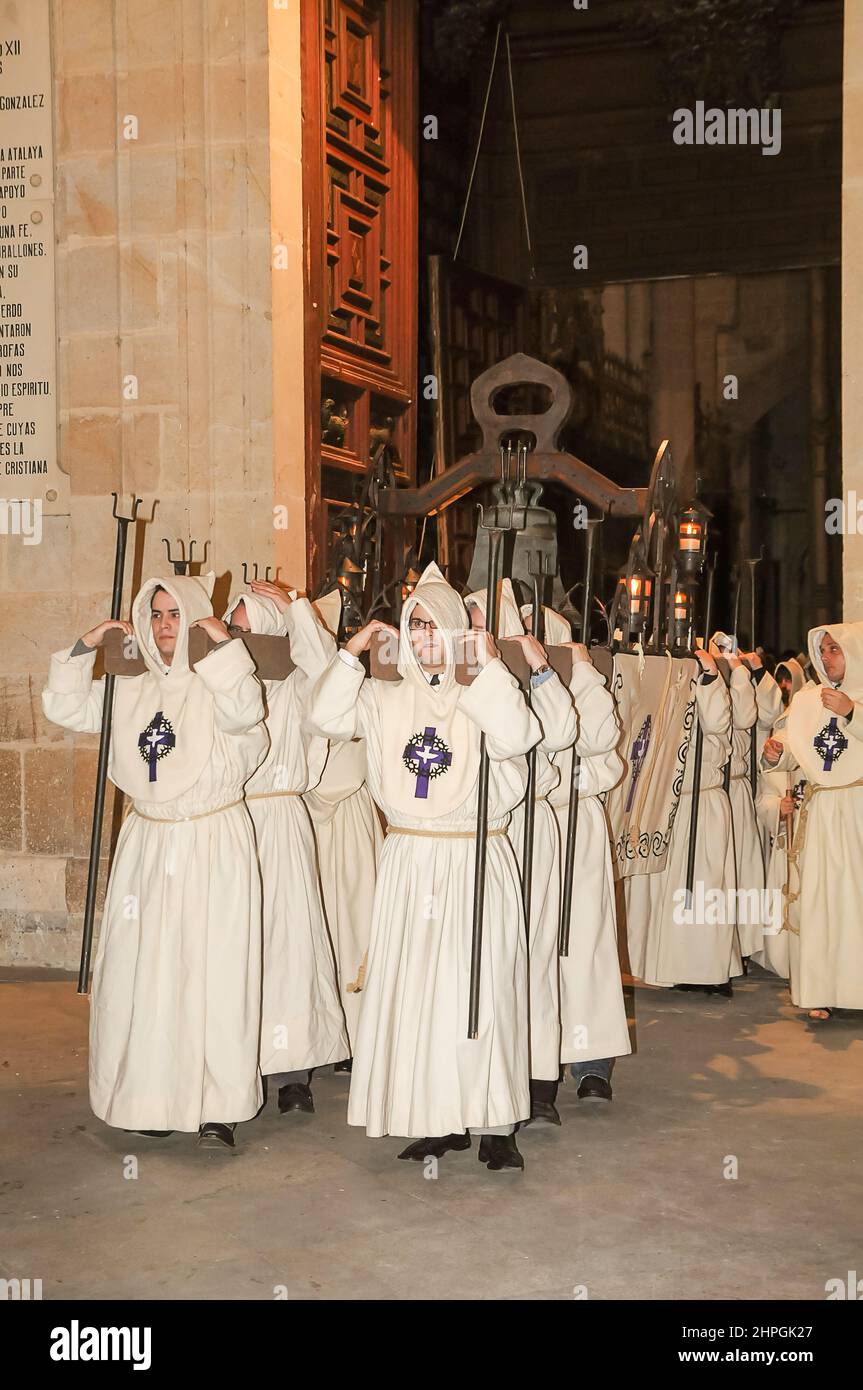 Holy Week in Zamora, Spain, procession on the night of Friday of ...