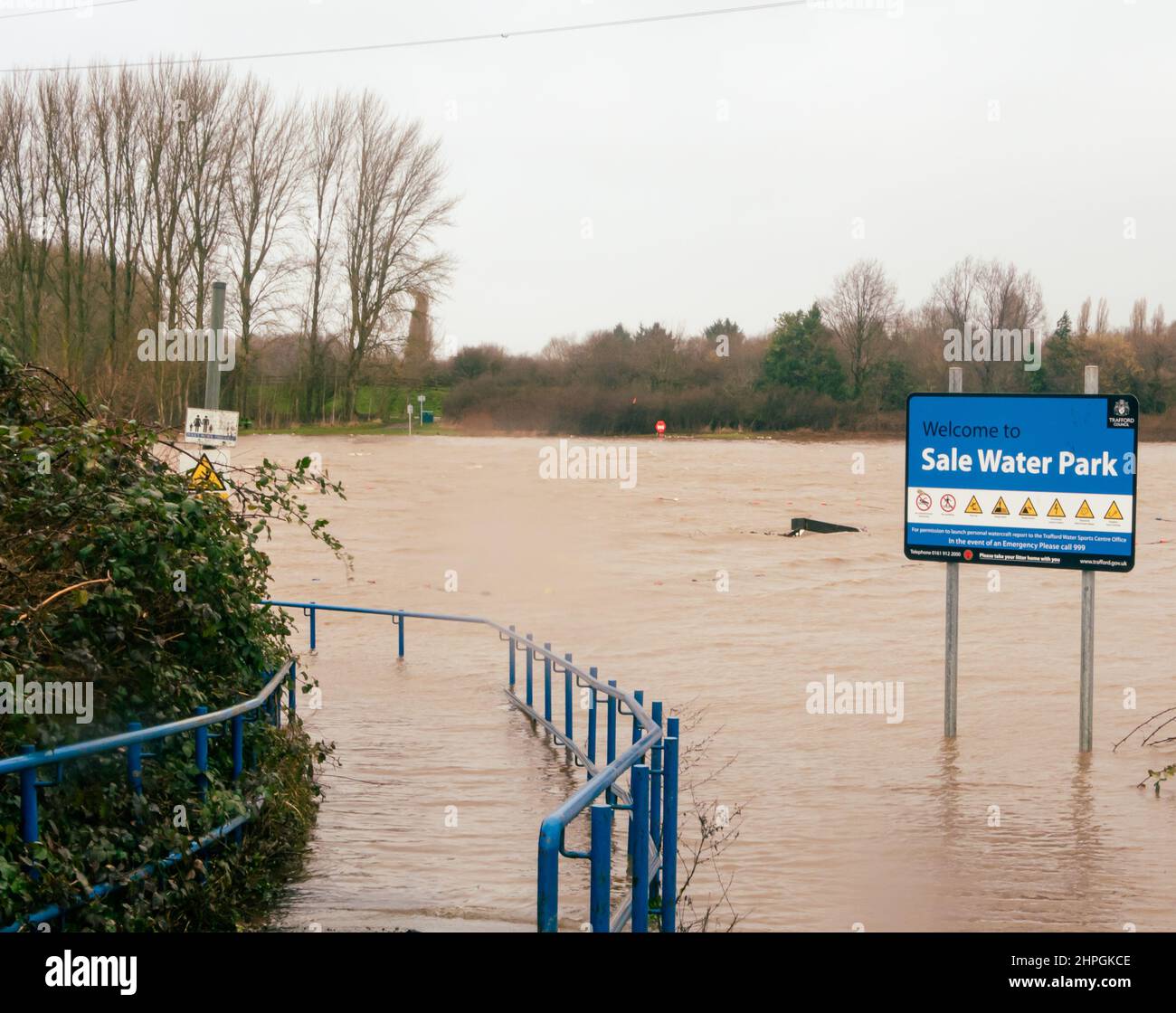 Sale Water Park 21.02.22 Flooded Stock Photo - Alamy