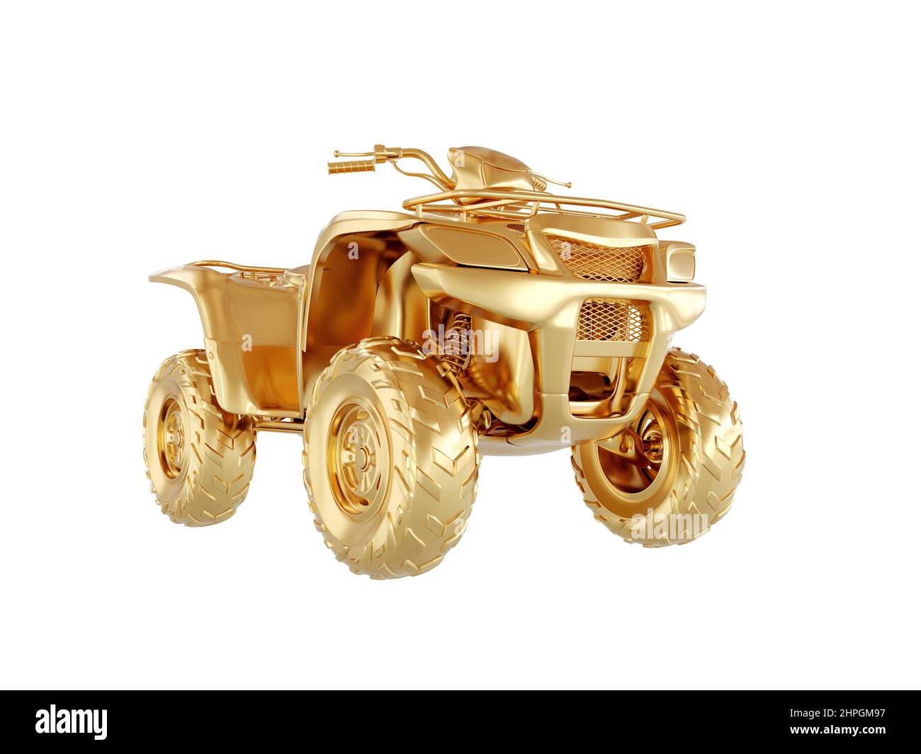 Conceptual image of a quad bike on a white background Stock Photo - Alamy