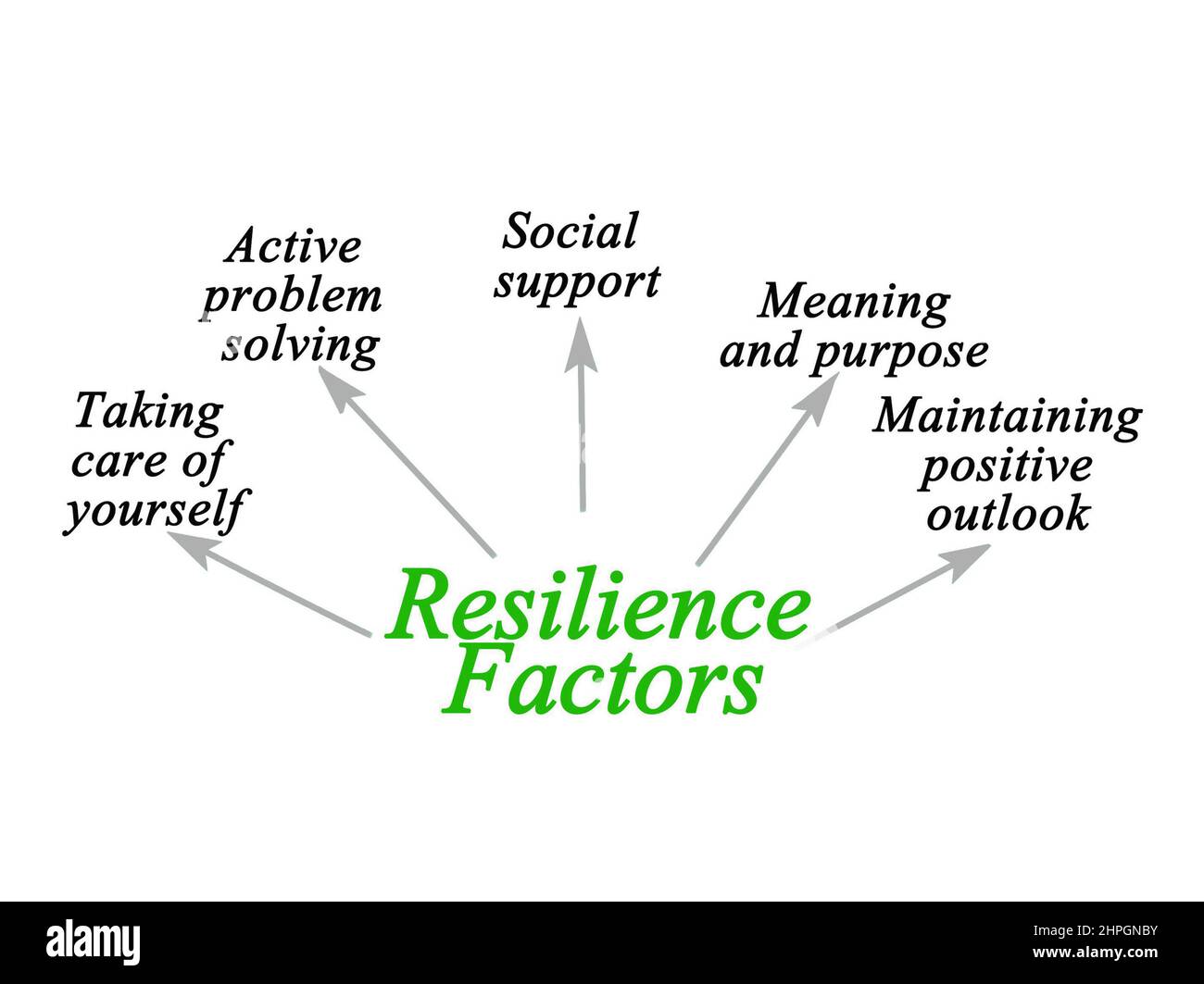 Five Resilience factors Stock Photo - Alamy