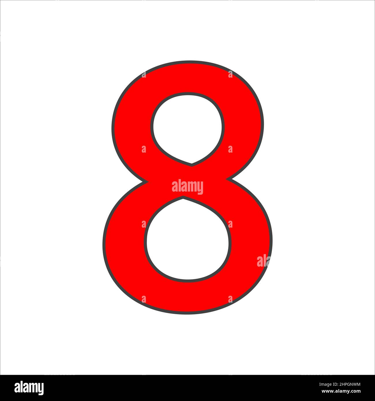 number 8 on a white background. number 8 Stock Vector Image & Art - Alamy