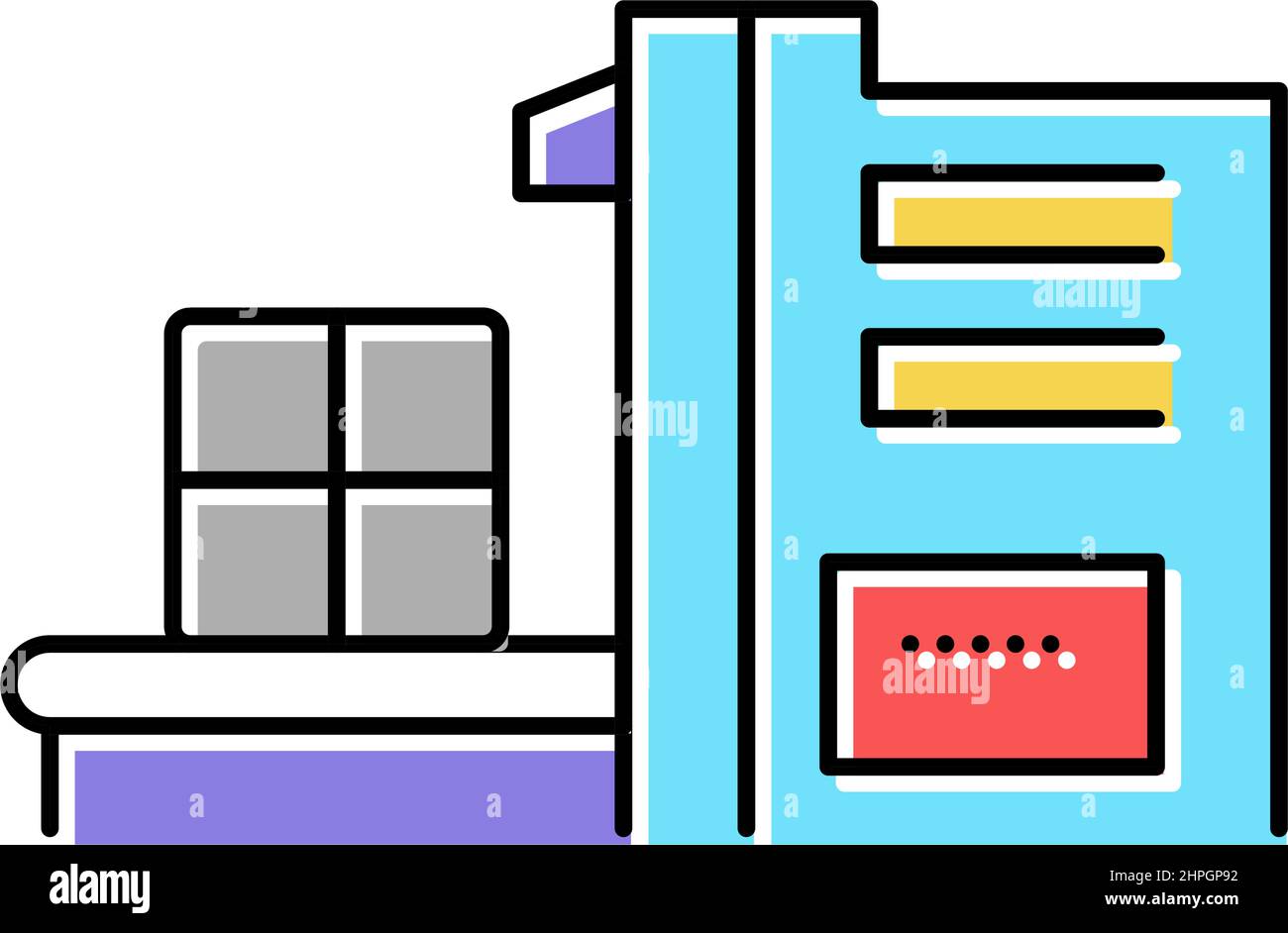 sorting waste machine color icon vector illustration Stock Vector Image ...