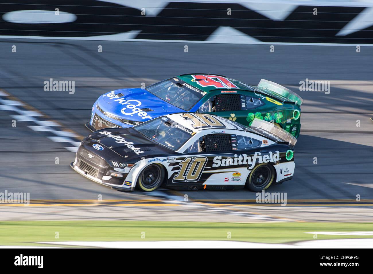 February 20, 2022: NASCAR Cup Series drivers Aric Almirola (10) and ...