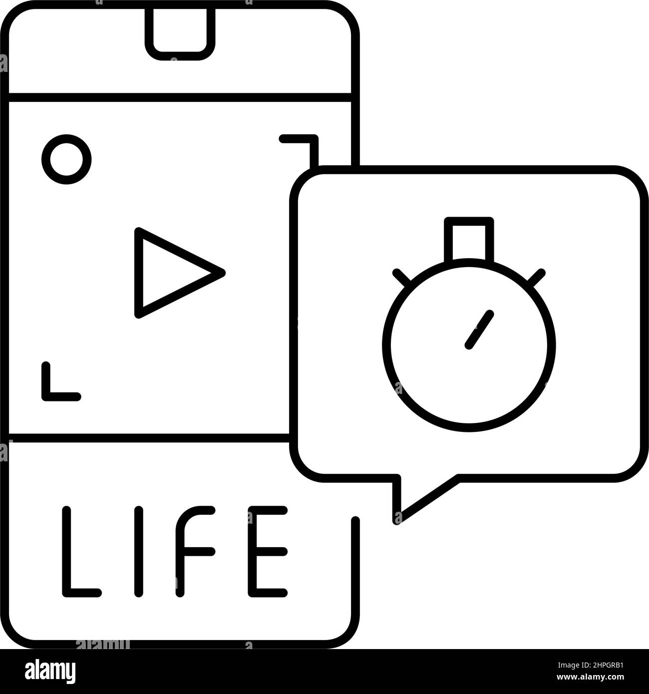 live video ephemeral line icon vector illustration Stock Vector Image ...