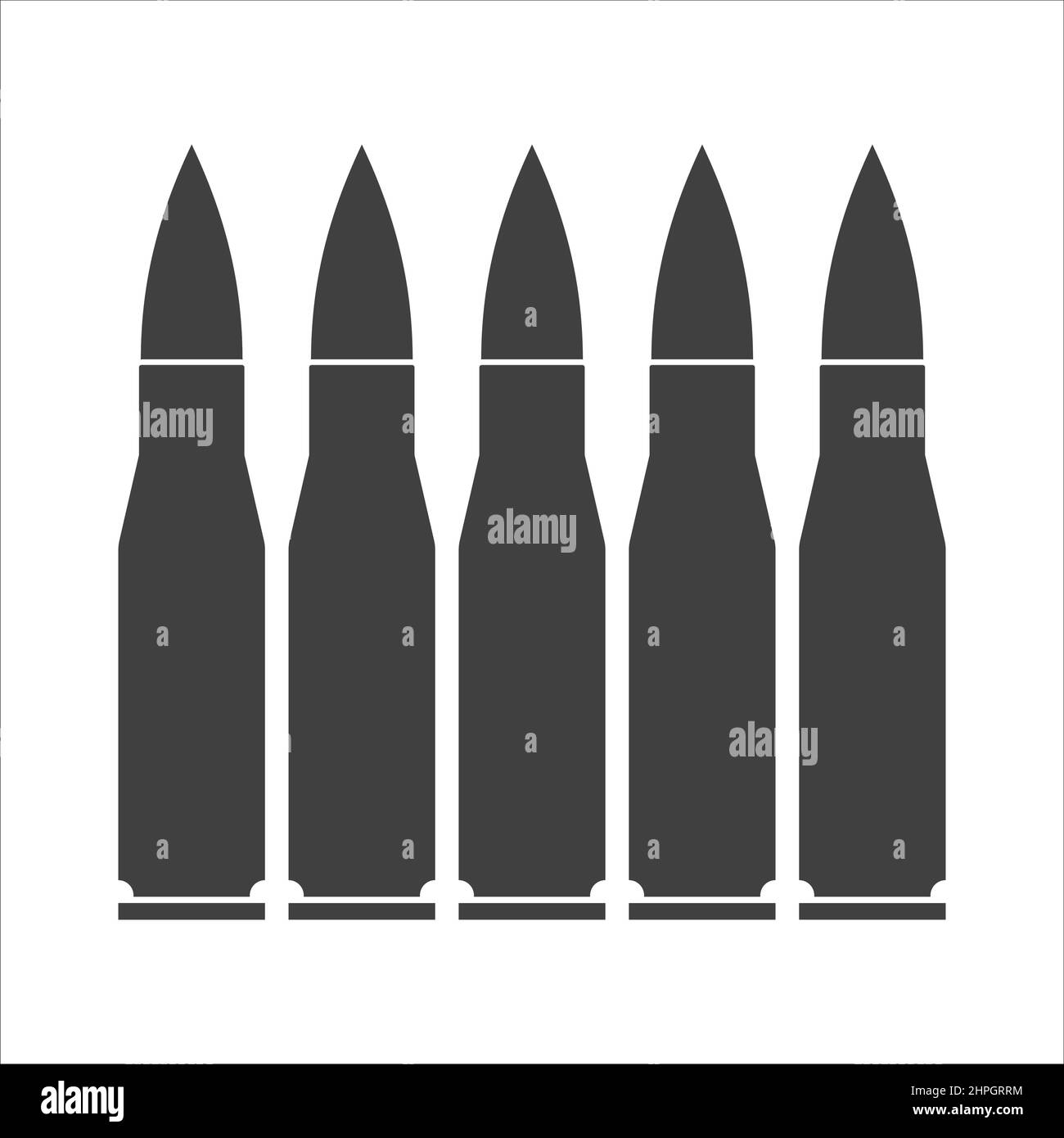 bullet icon. Weapon ammo sign. vector illustration Stock Vector Image ...
