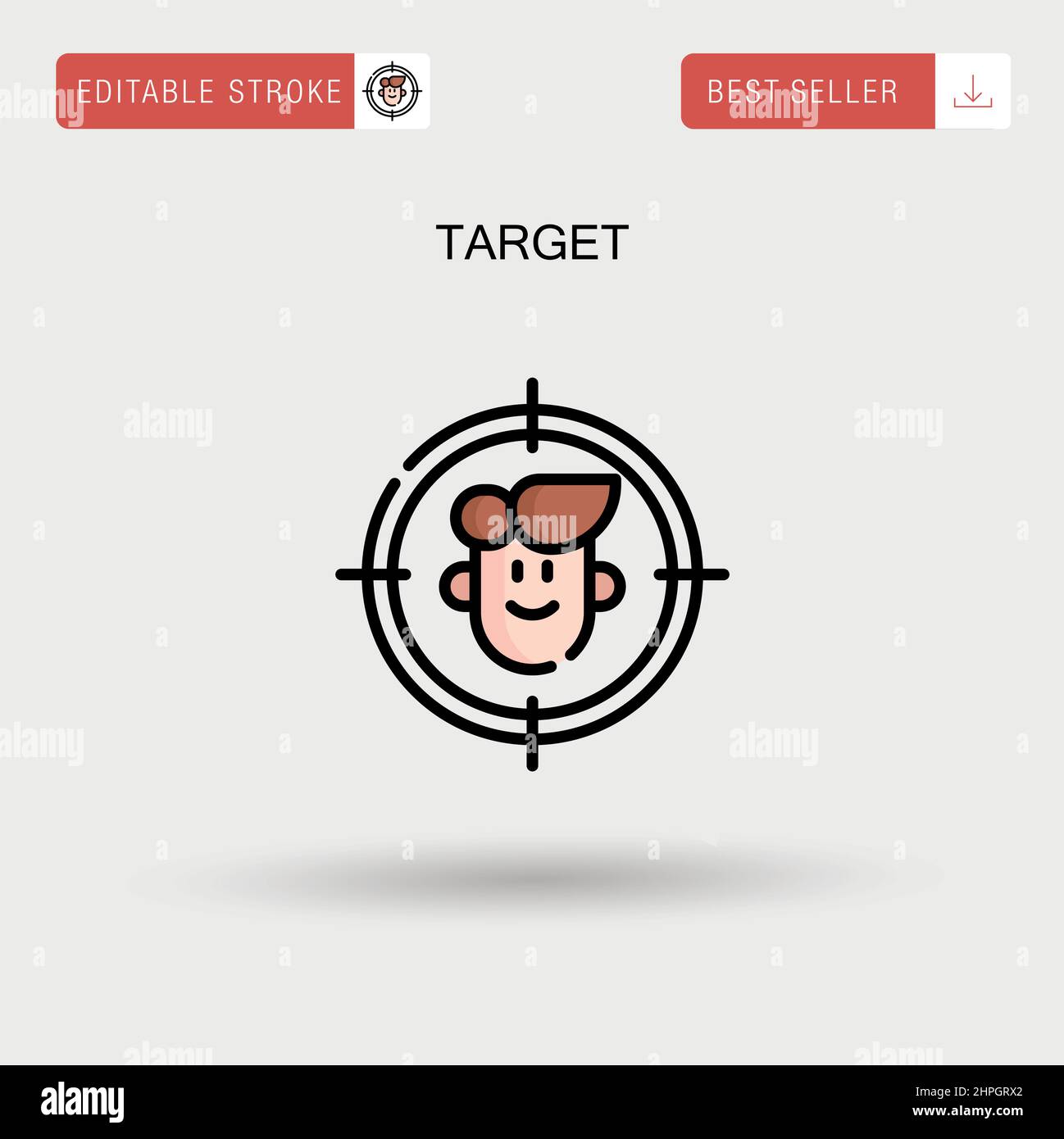 Targeting icon simple flat hi-res stock photography and images - Alamy