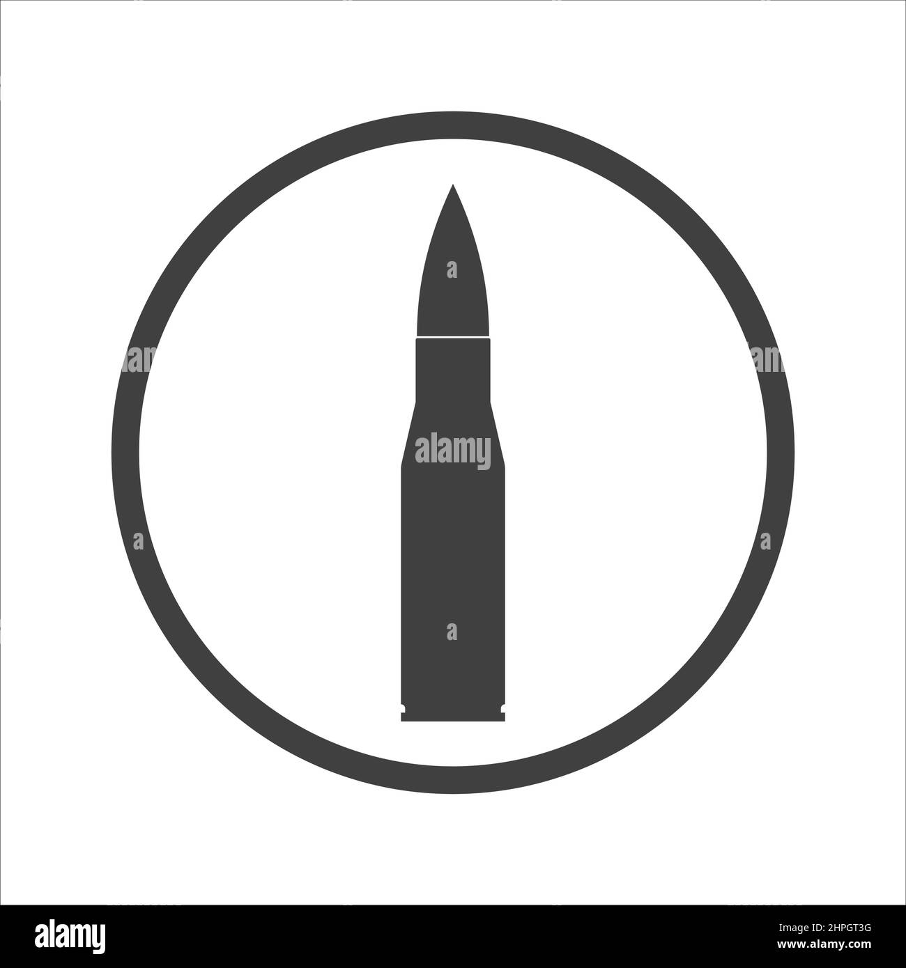 bullet icon. Weapon ammo sign. vector illustration Stock Vector Image ...