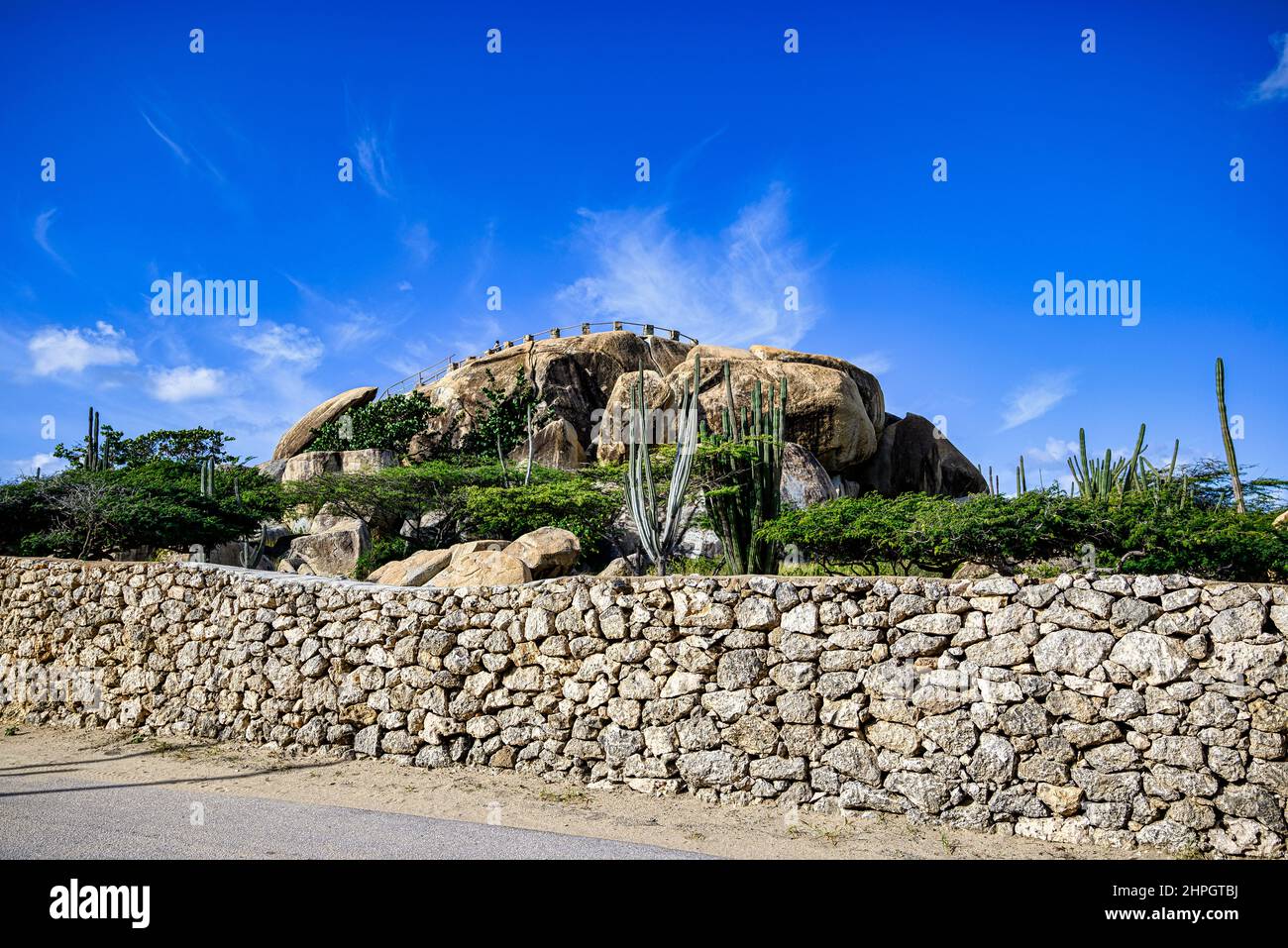 a view of the Casibari rock formation in Aruba Stock Photo - Alamy