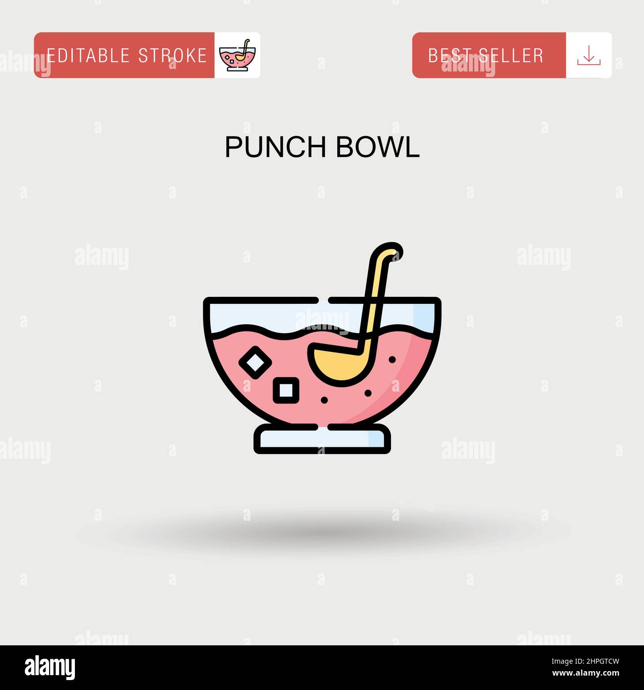 Punch bowl Simple vector icon Stock Vector Image & Art - Alamy