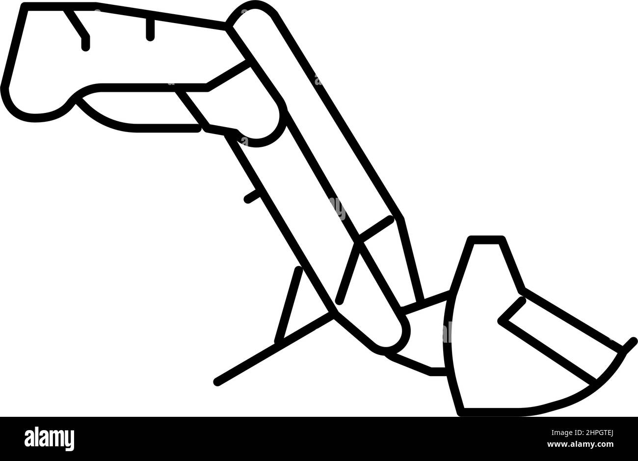 front end loader farm tool line icon vector illustration Stock Vector ...