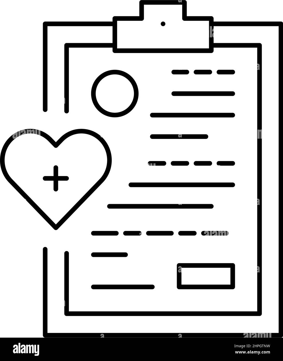 elderly human medical card line icon vector illustration Stock Vector ...