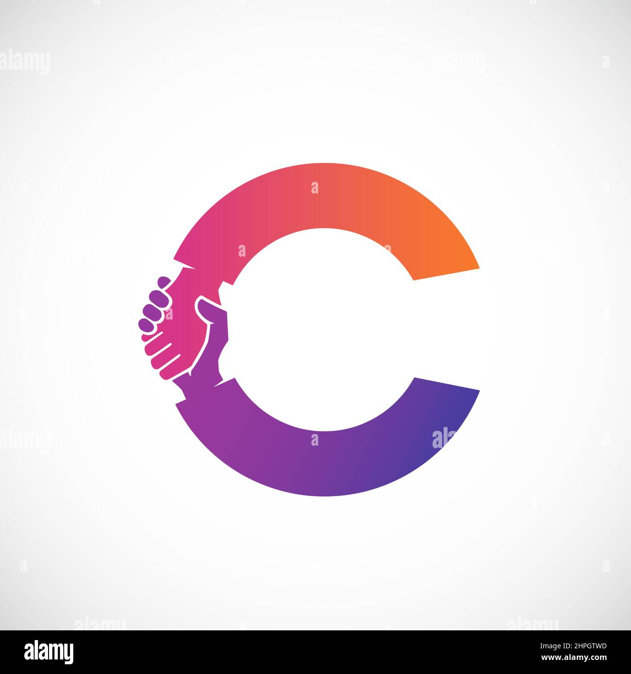 Cooperation Abstract Vector Sign, Symbol Icon Template. Hand Shake ...