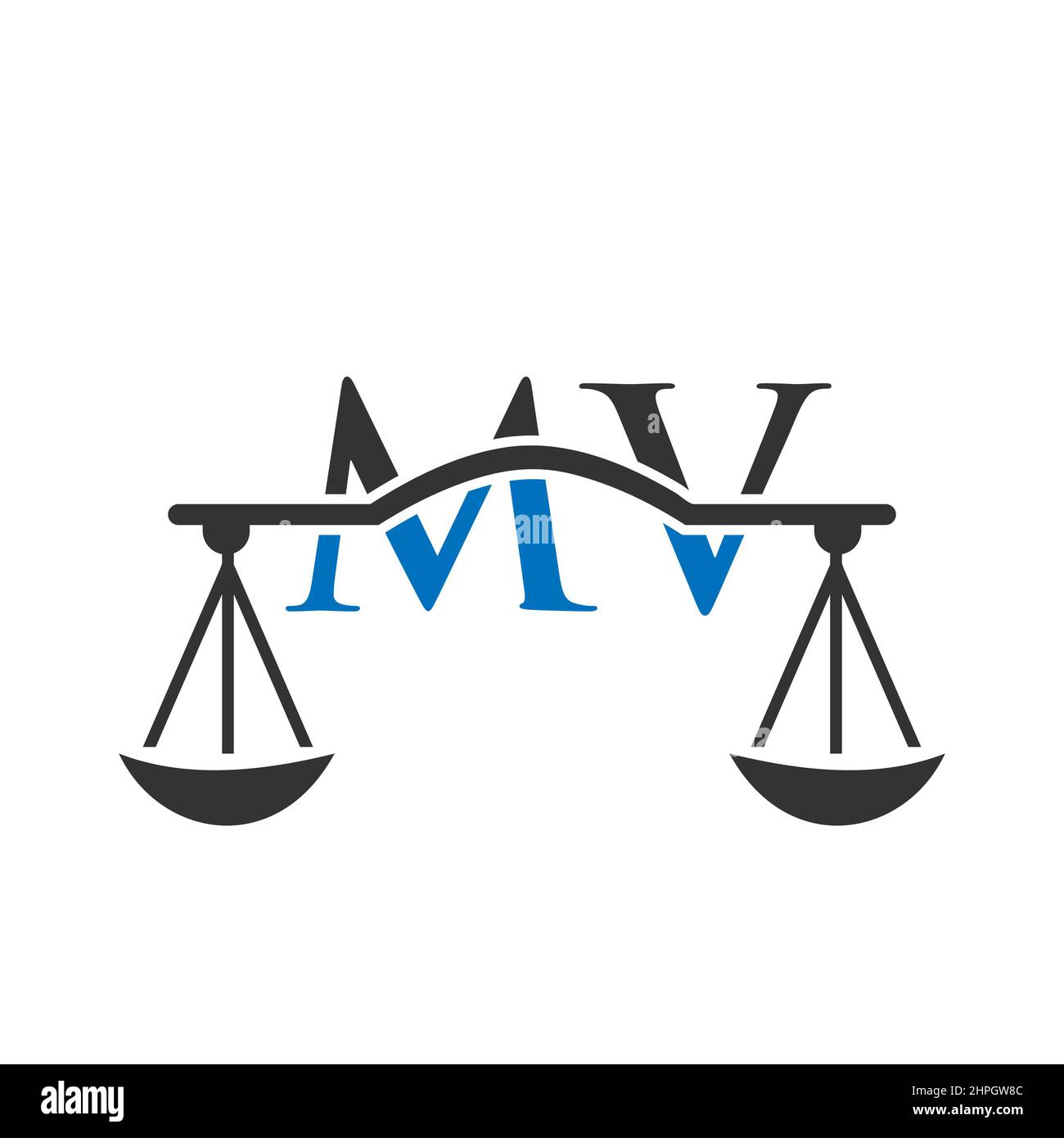 Law Firm Letter MV Logo Design. Lawyer, Law Attorney Lawyer Service ...