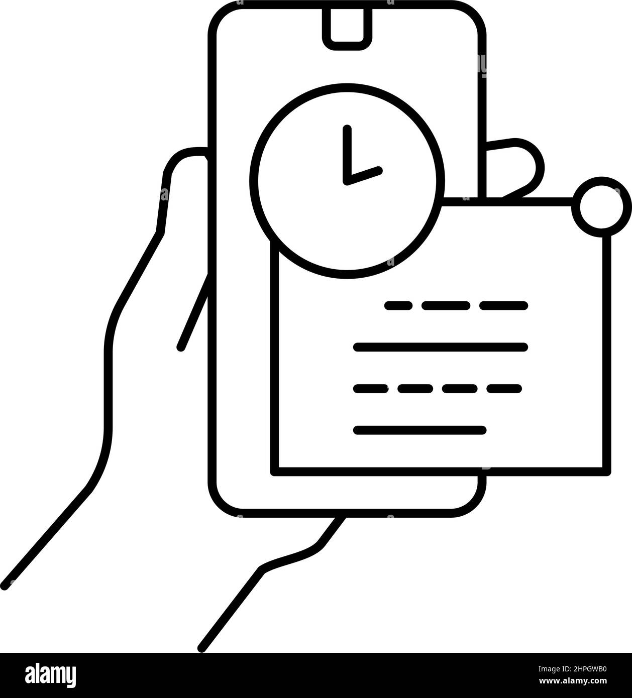 message ephemeral line icon vector illustration Stock Vector Image ...