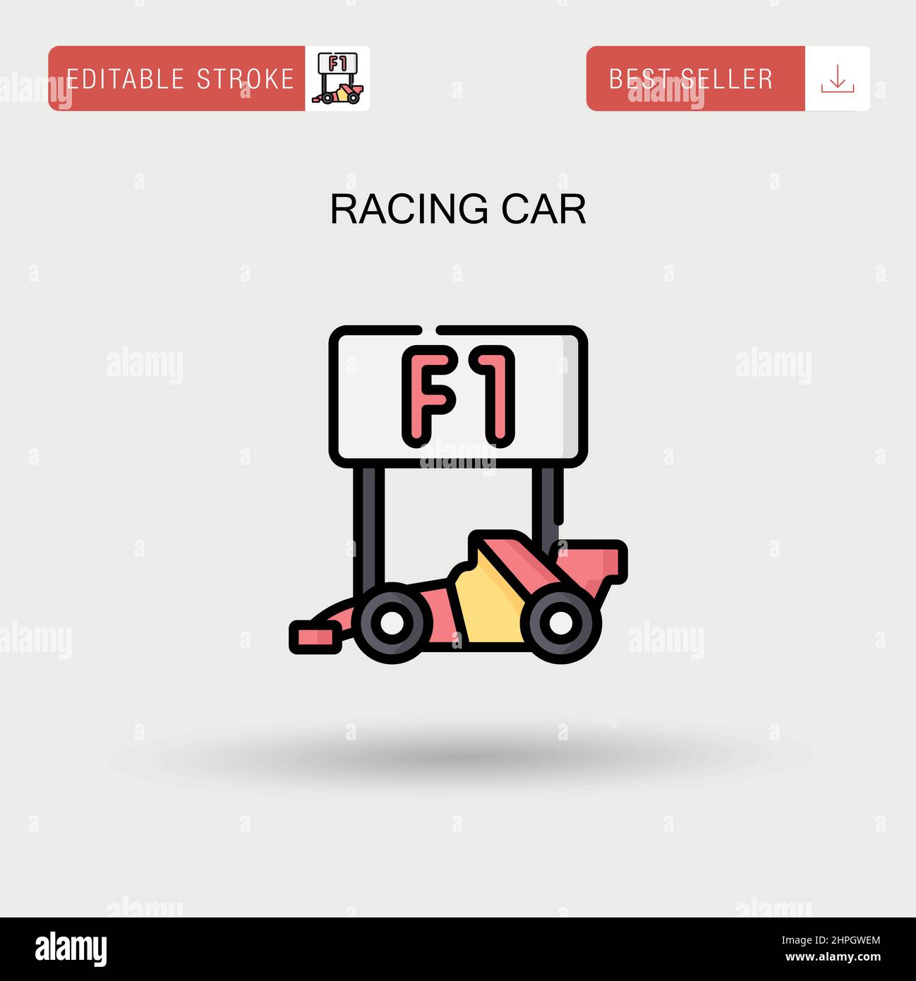 Racing car Simple vector icon Stock Vector Image & Art - Alamy
