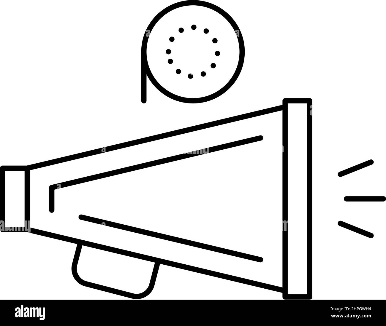 megaphone director tool line icon vector illustration Stock Vector ...