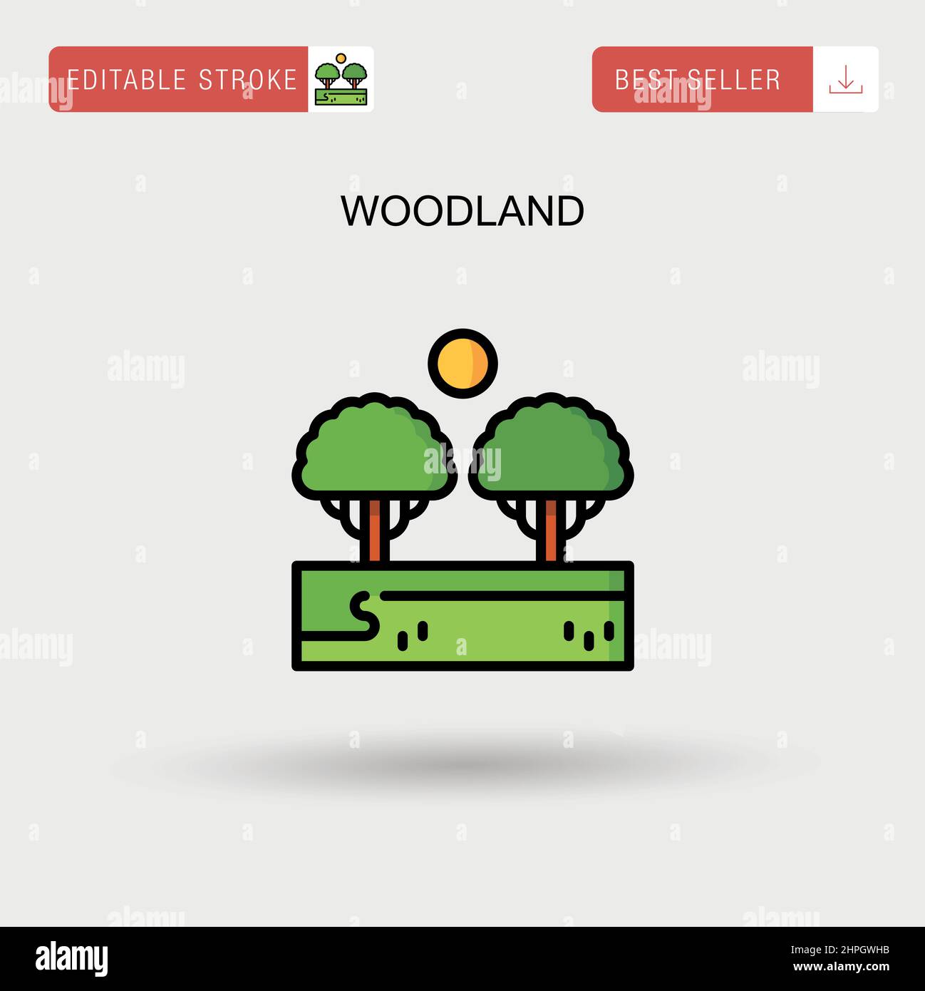 Woodland Simple vector icon Stock Vector Image & Art - Alamy