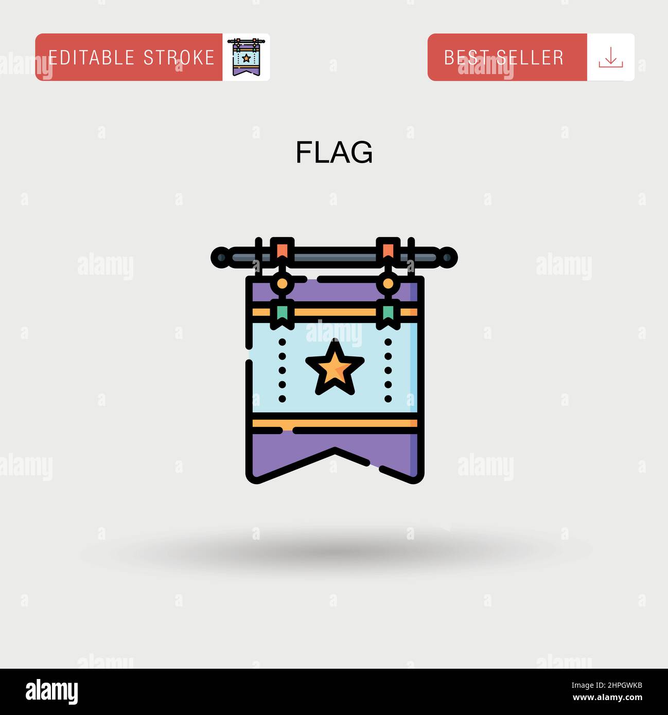 Flag Simple vector icon Stock Vector Image & Art - Alamy