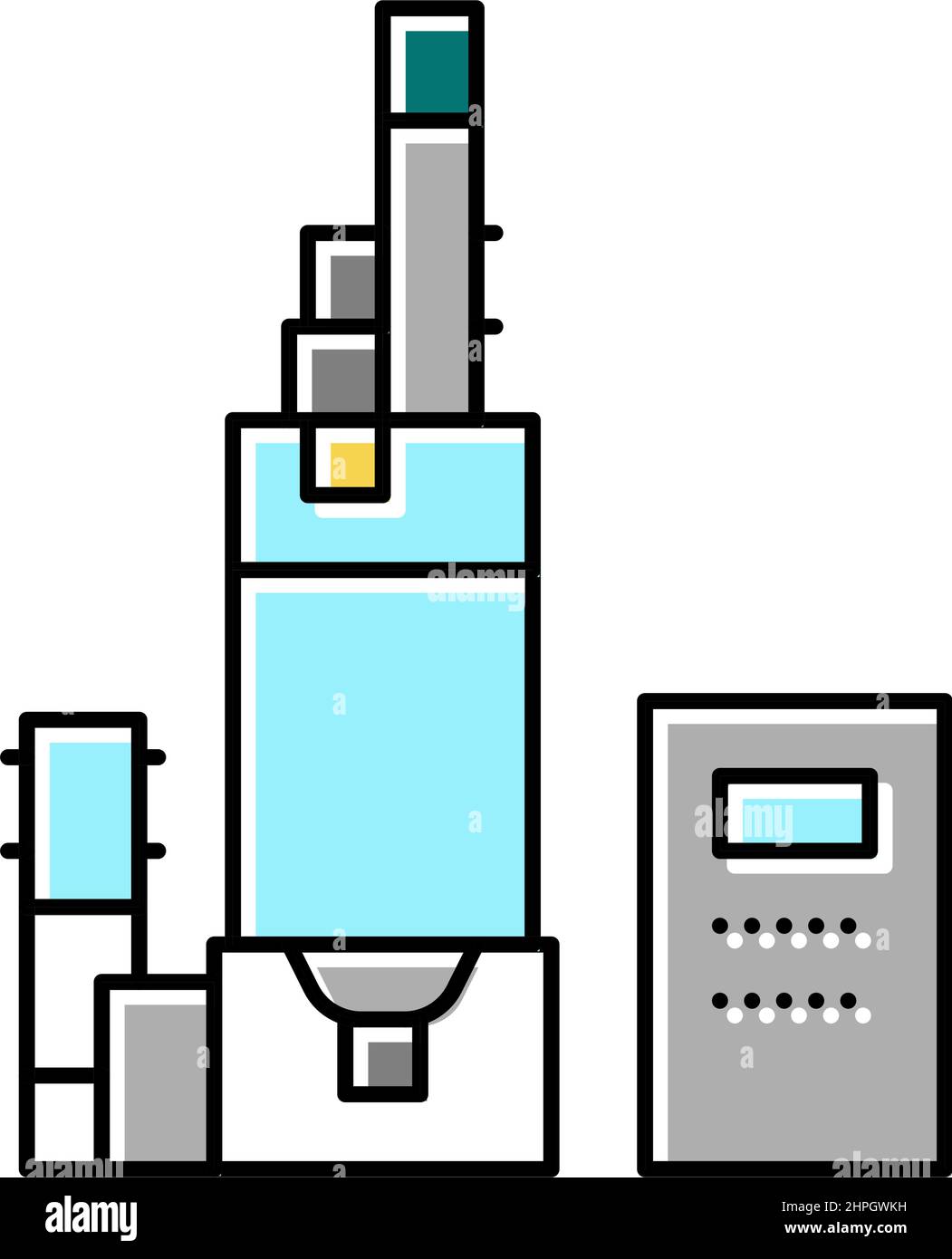 digital equipment semiconductor manufacturing color icon vector ...