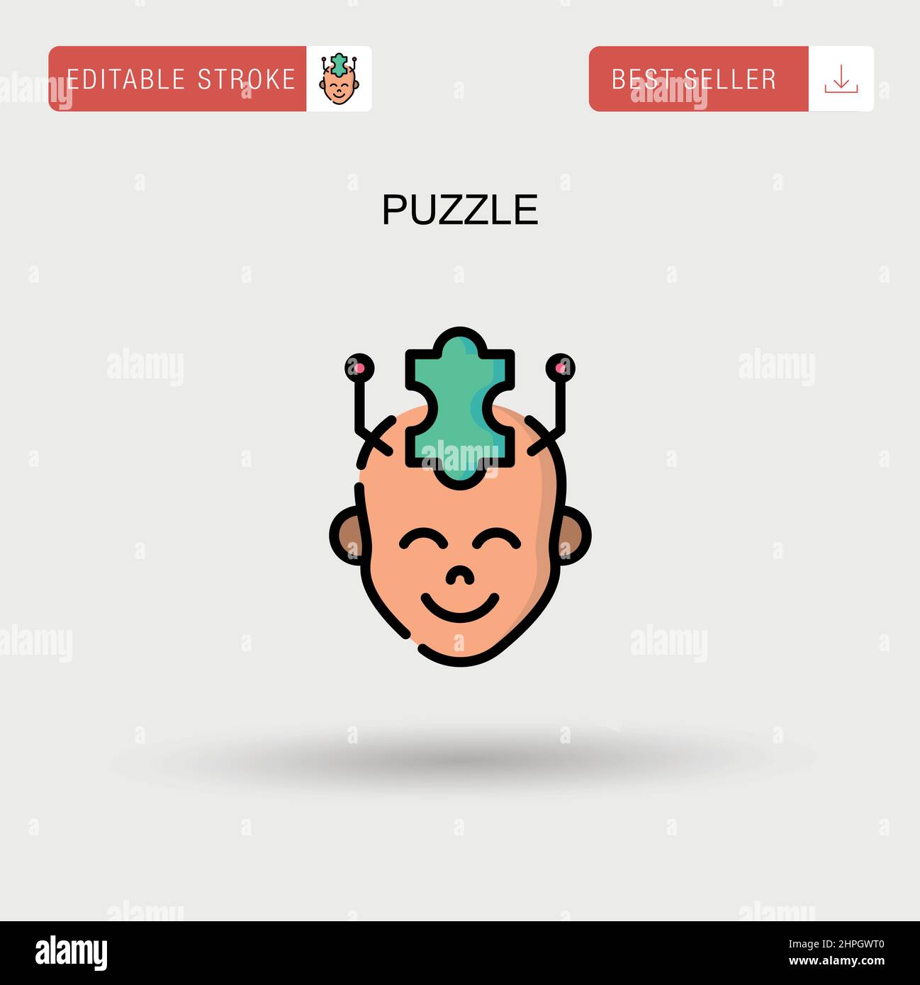 Puzzle Simple vector icon Stock Vector Image & Art - Alamy