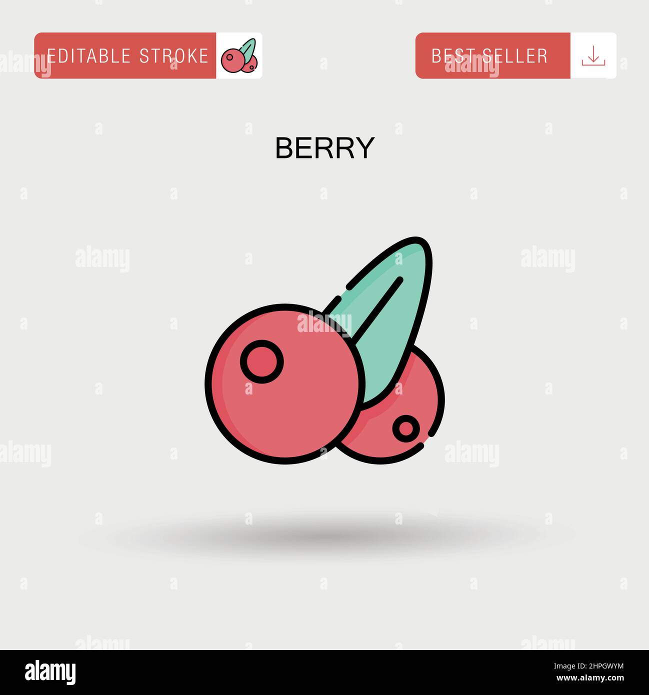 Juicy healthy blue blueberry Stock Vector Images - Alamy