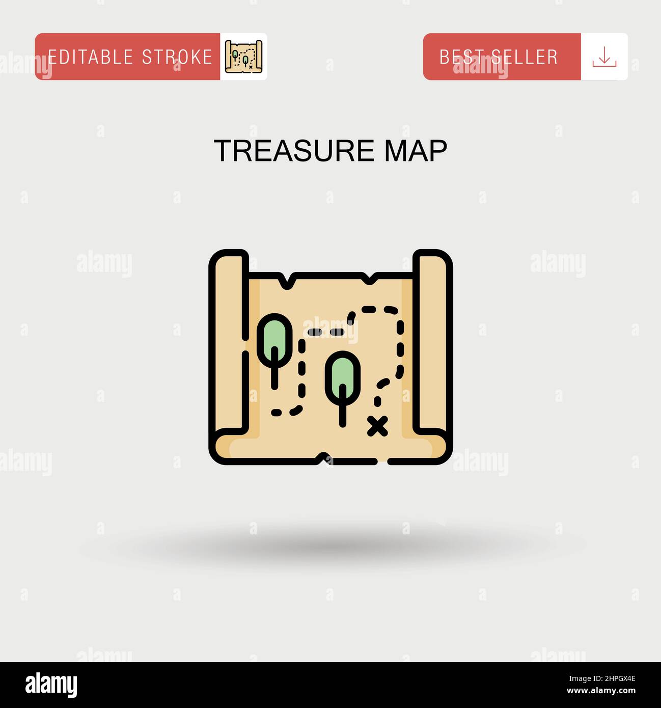 Treasure map Stock Vector Images - Alamy