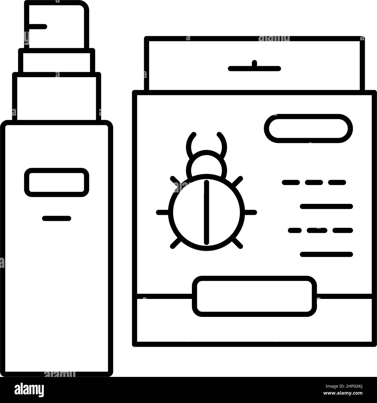 bug spray line icon vector illustration Stock Vector Image & Art - Alamy