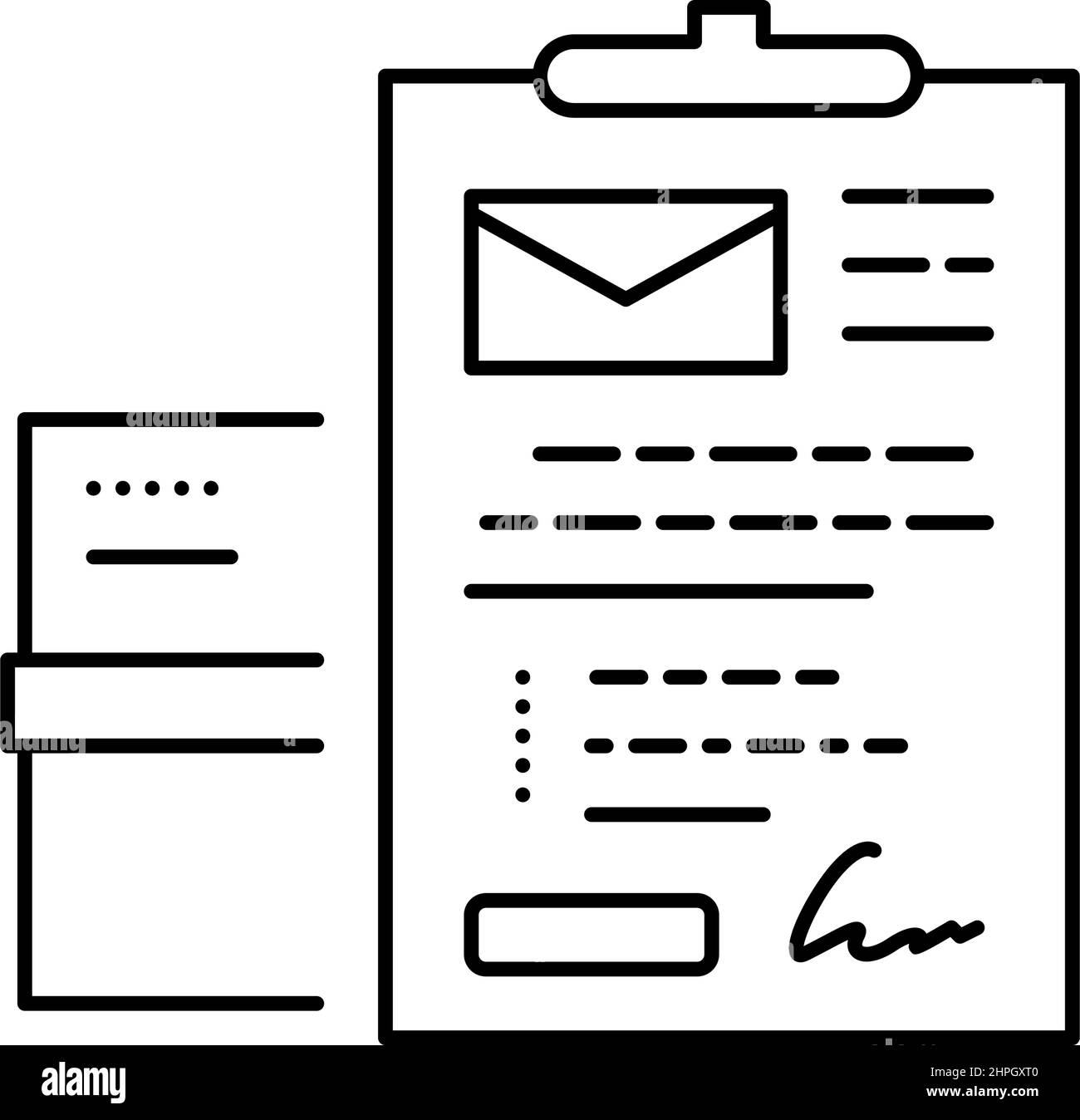 send parcel or letter line icon vector illustration Stock Vector Image ...