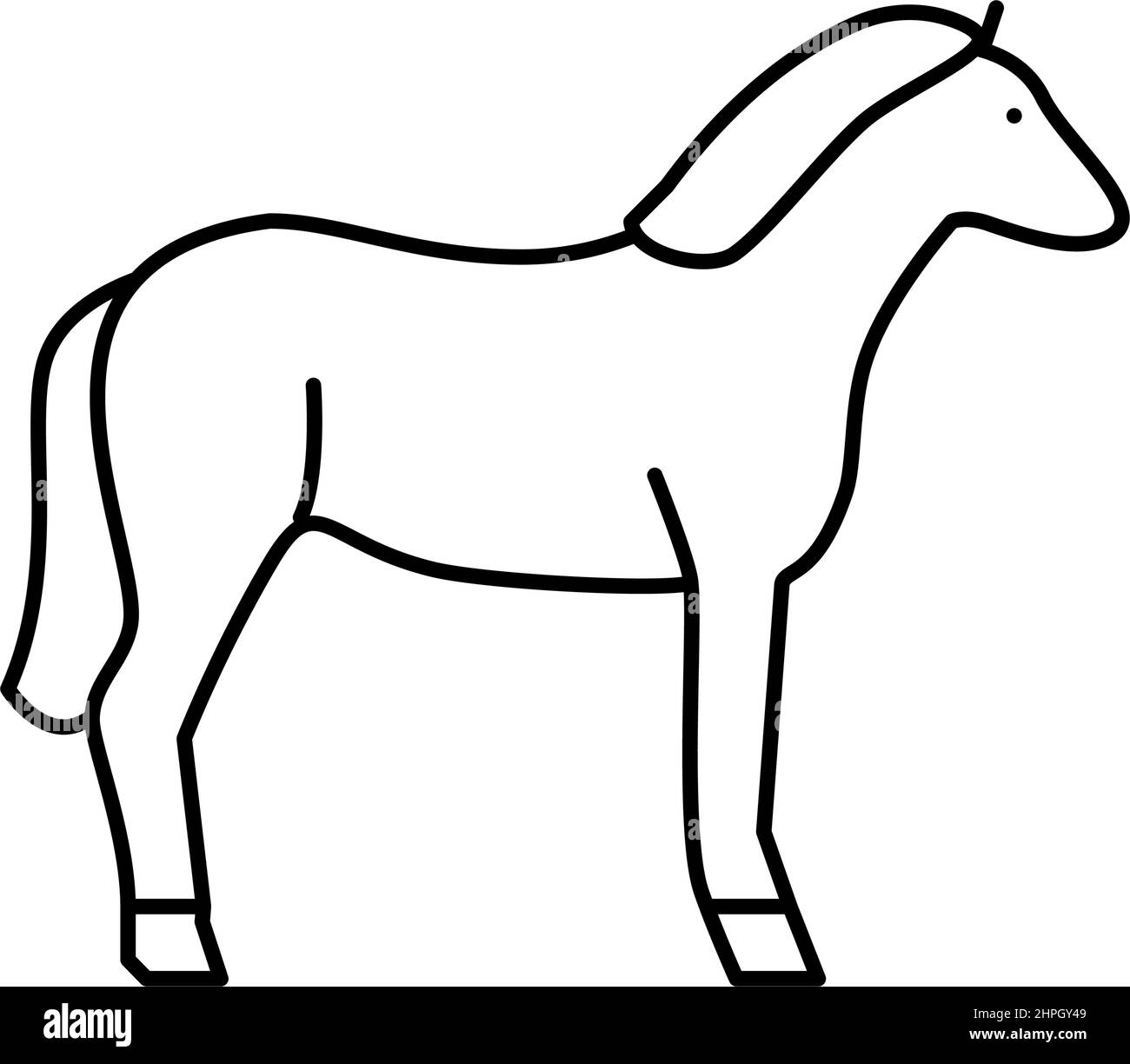 horse animal line icon vector illustration Stock Vector Image & Art - Alamy