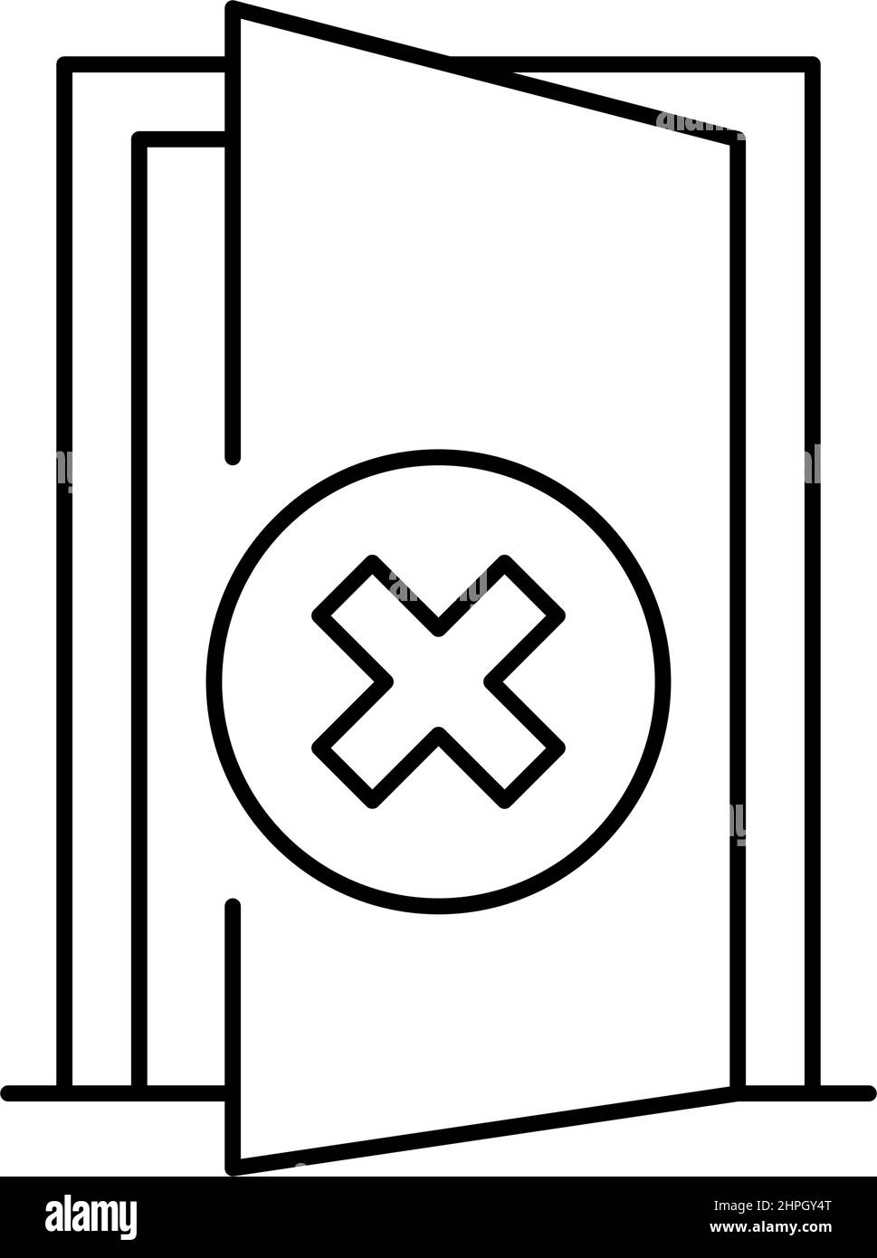 fire burning prohibition sign line icon vector illustration Stock ...