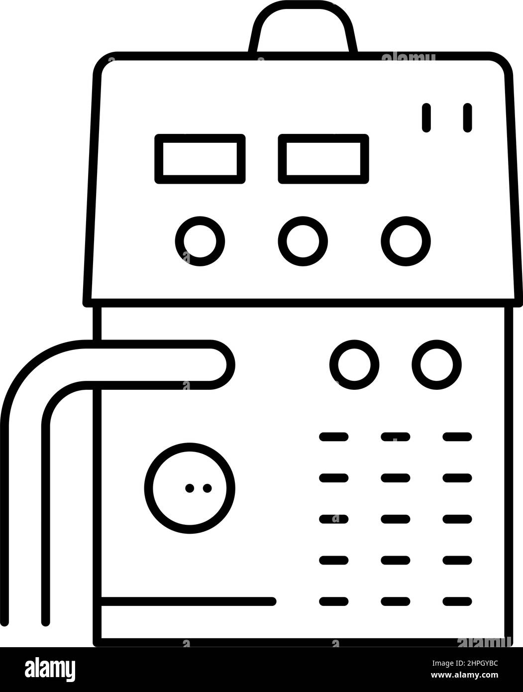 semiautomatic device line icon vector illustration Stock Vector Image ...