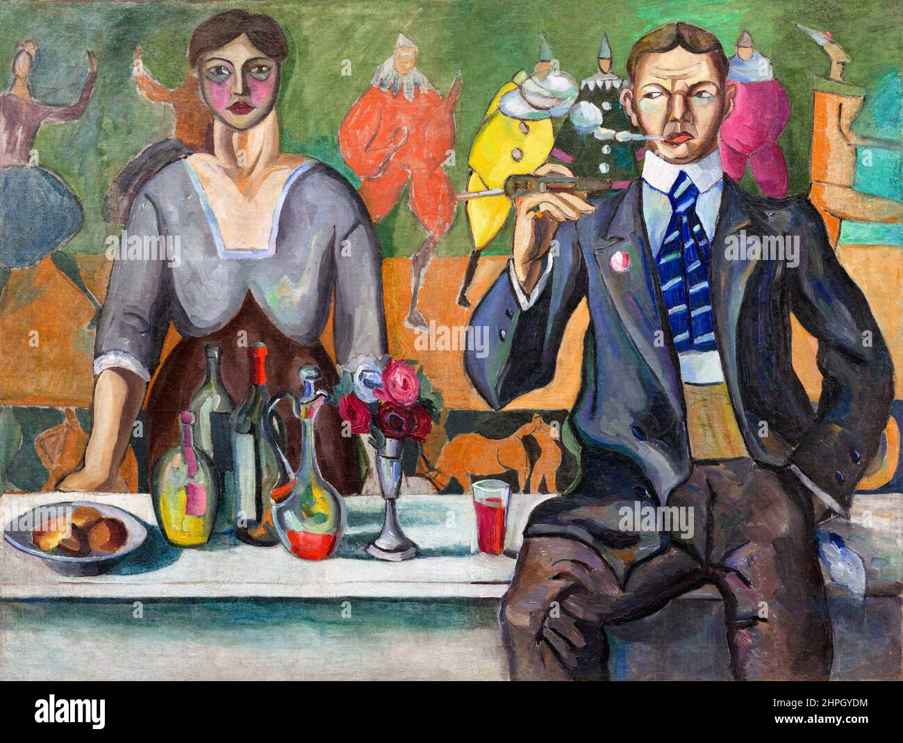 Portrait of natalia goncharova and mikhail larionov hi-res stock ...