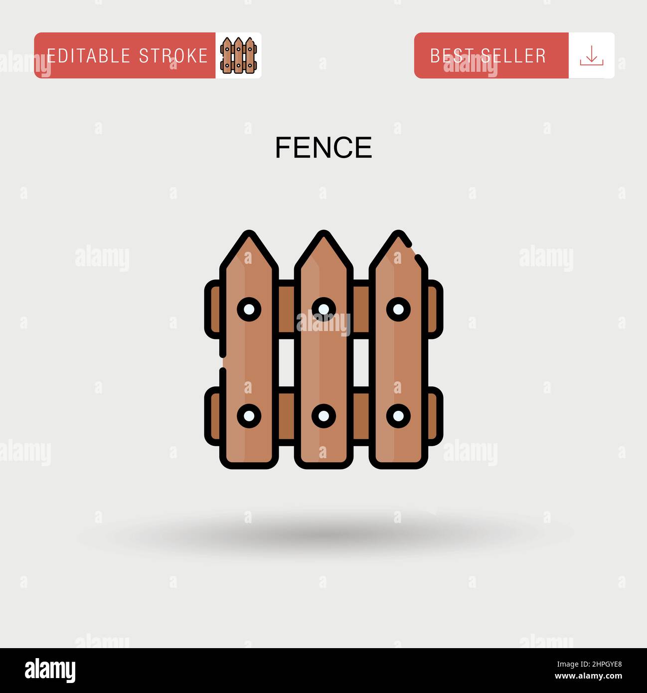 Fence Simple vector icon Stock Vector Image & Art - Alamy