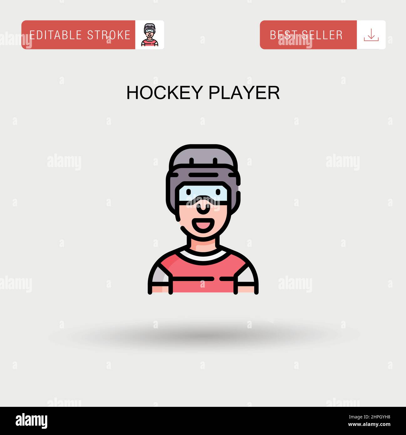Hockey player icon icon Stock Vector Images - Alamy