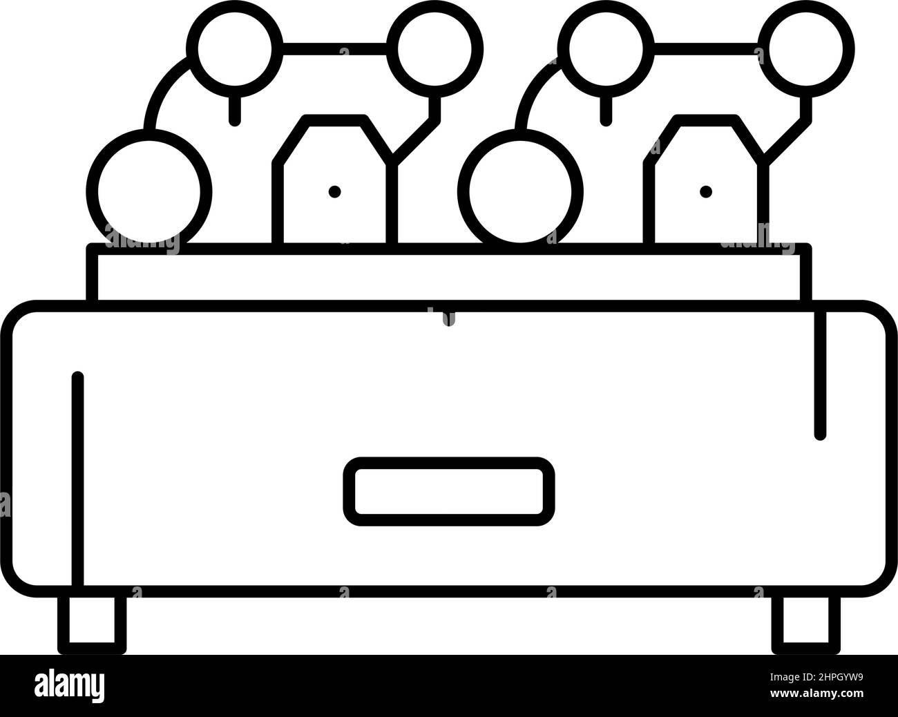 rotary air compressor line icon vector illustration Stock Vector Image ...