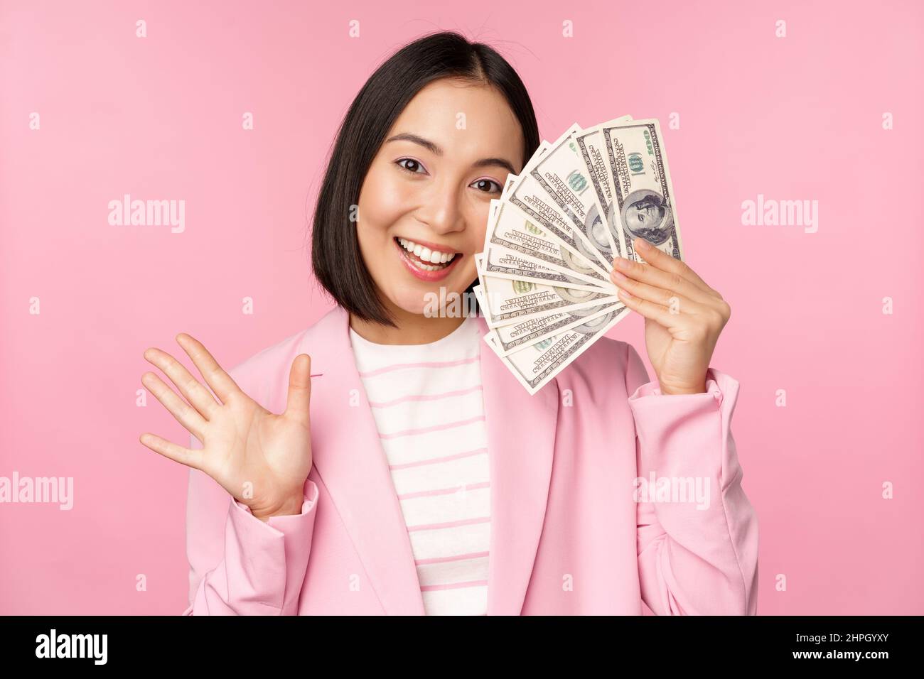 Microcredit, investment and business people concept. Young asian ...