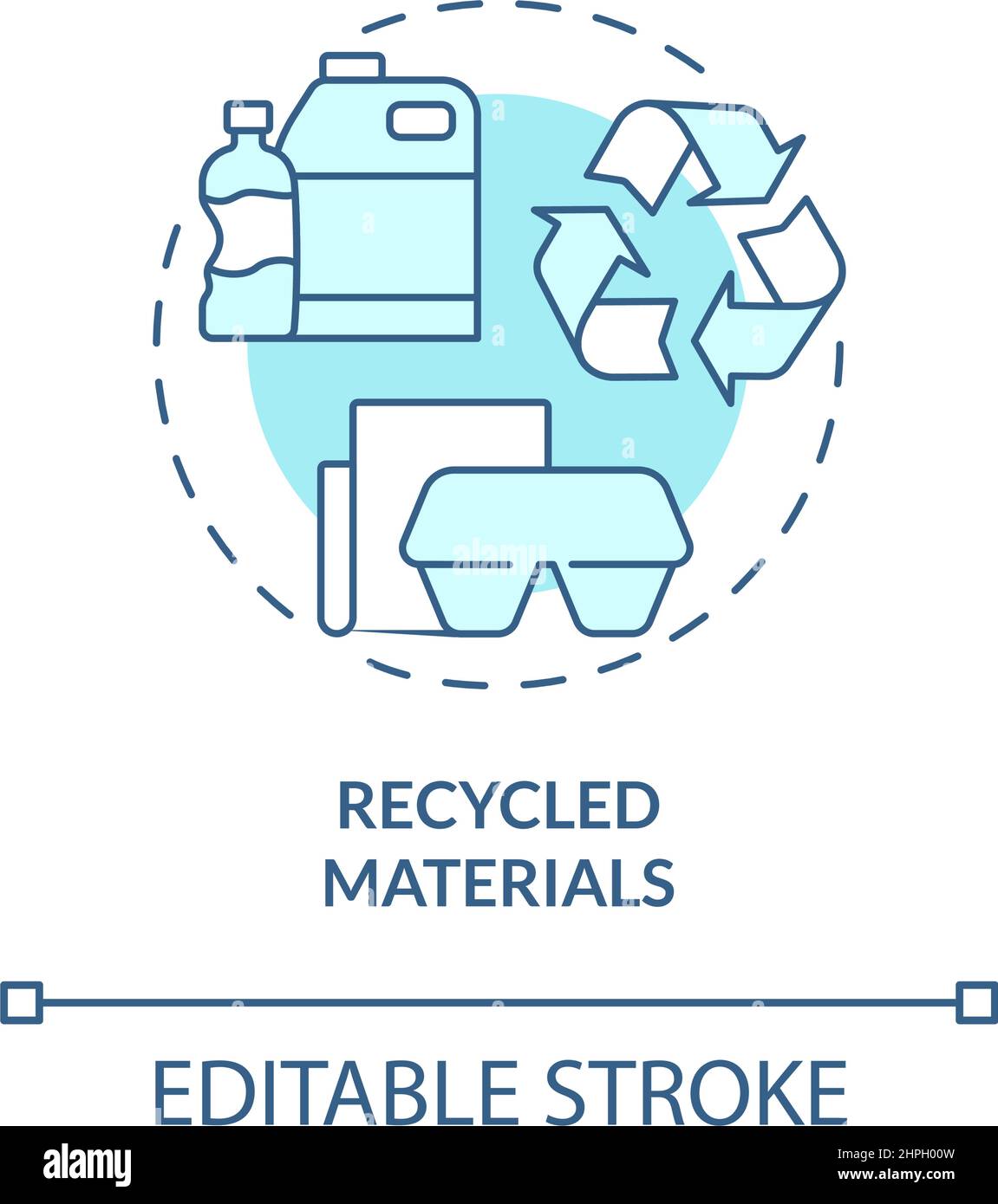 Recycled materials turquoise concept icon Stock Vector Image & Art - Alamy