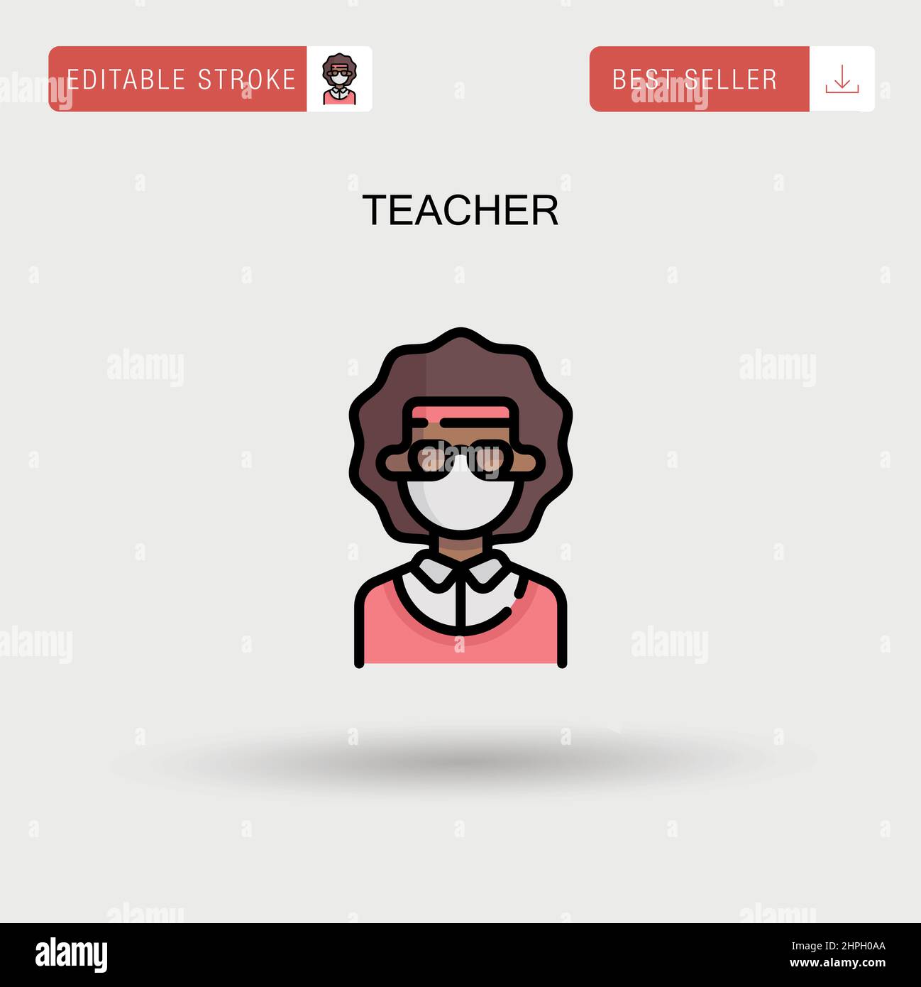 Teacher Simple vector icon Stock Vector Image & Art - Alamy