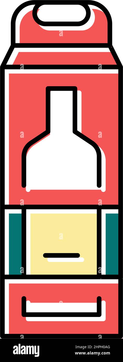 bottle of alcohol box color icon vector illustration Stock Vector Image ...